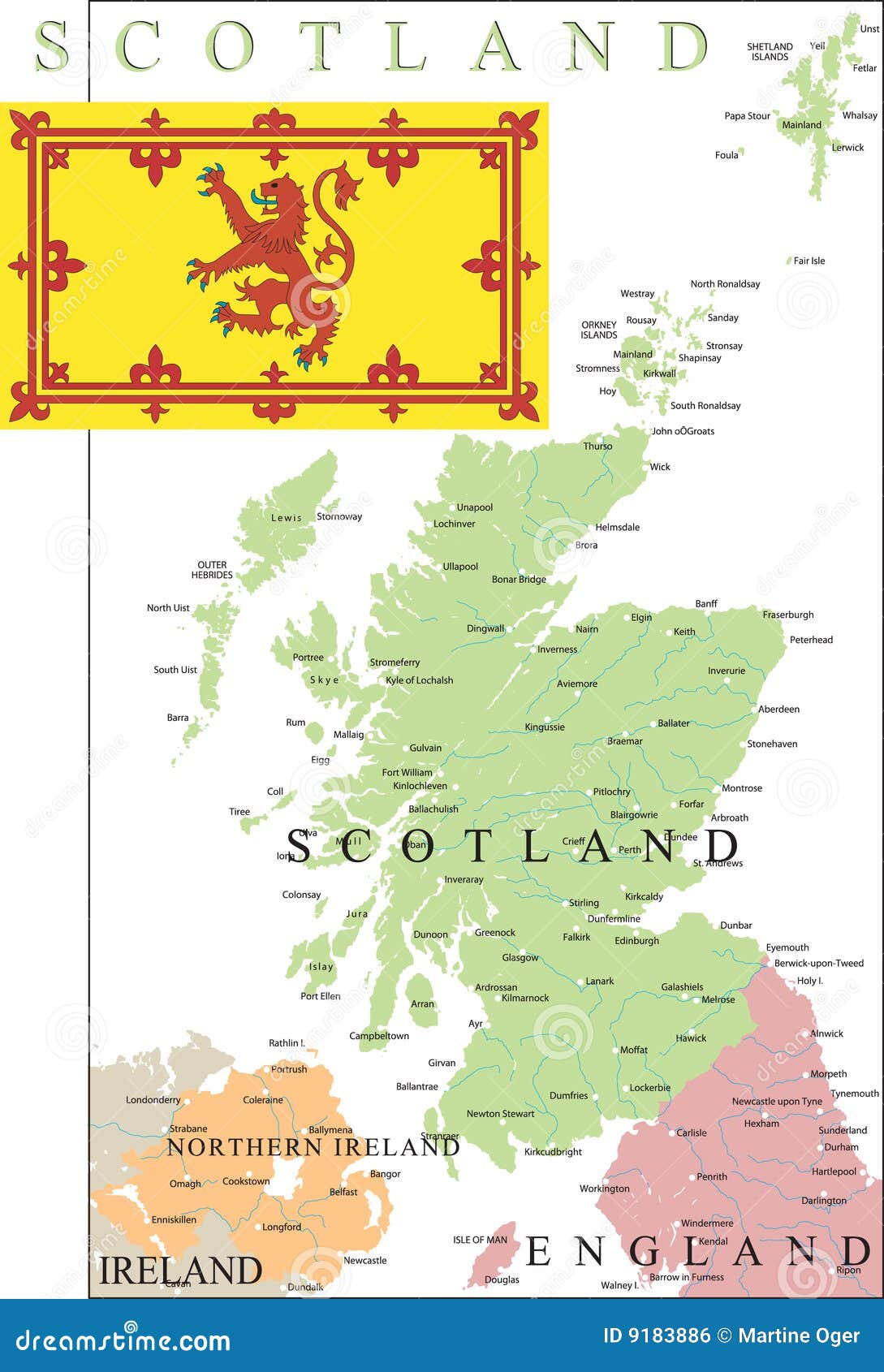 Editable Map Of Scotland