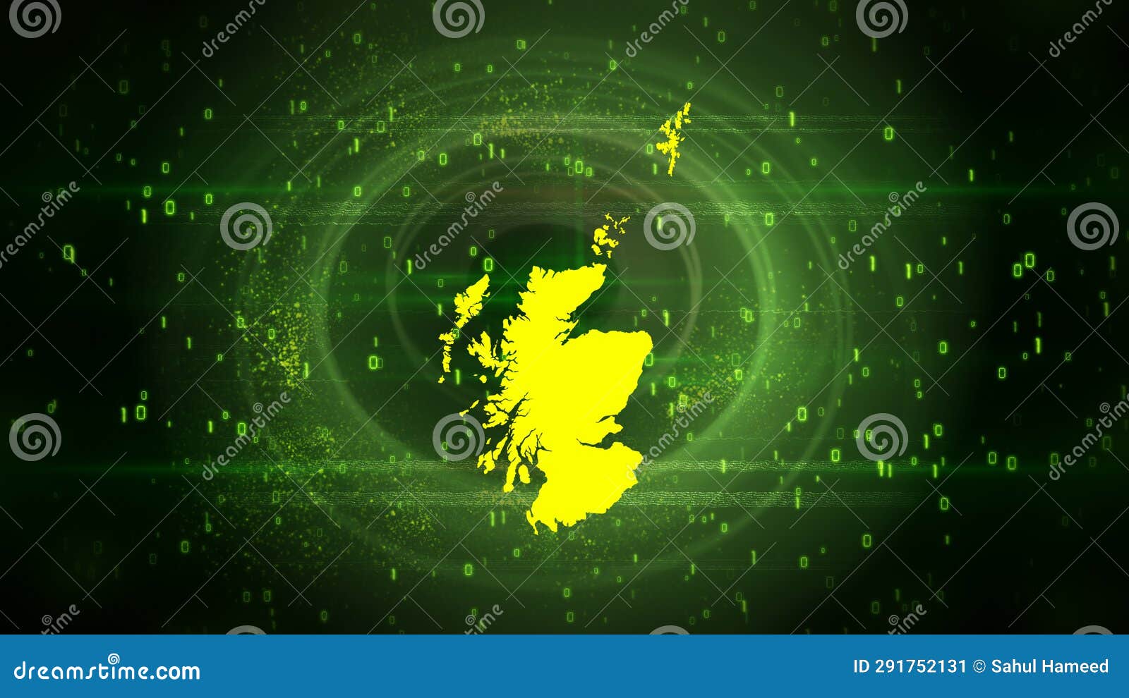 Scotland Map on Digital Background Stock Illustration - Illustration of ...