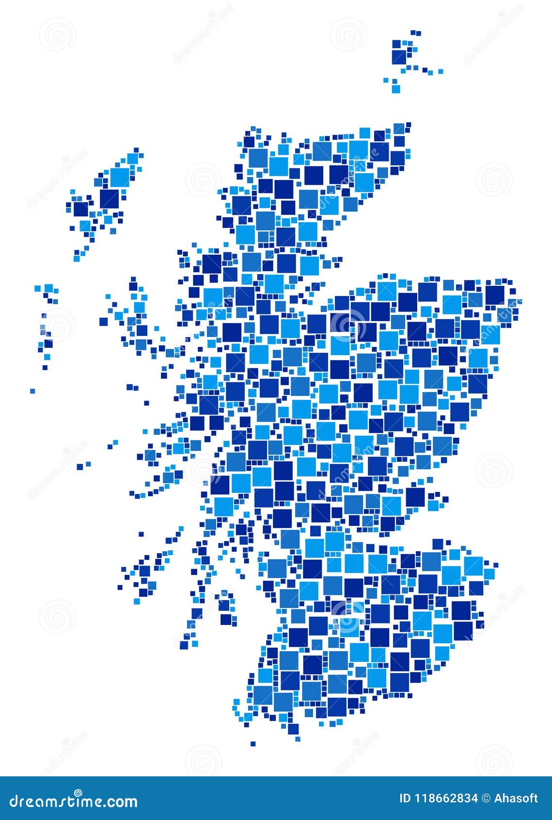 Scotland Map Composition of Squares Stock Vector - Illustration of ...