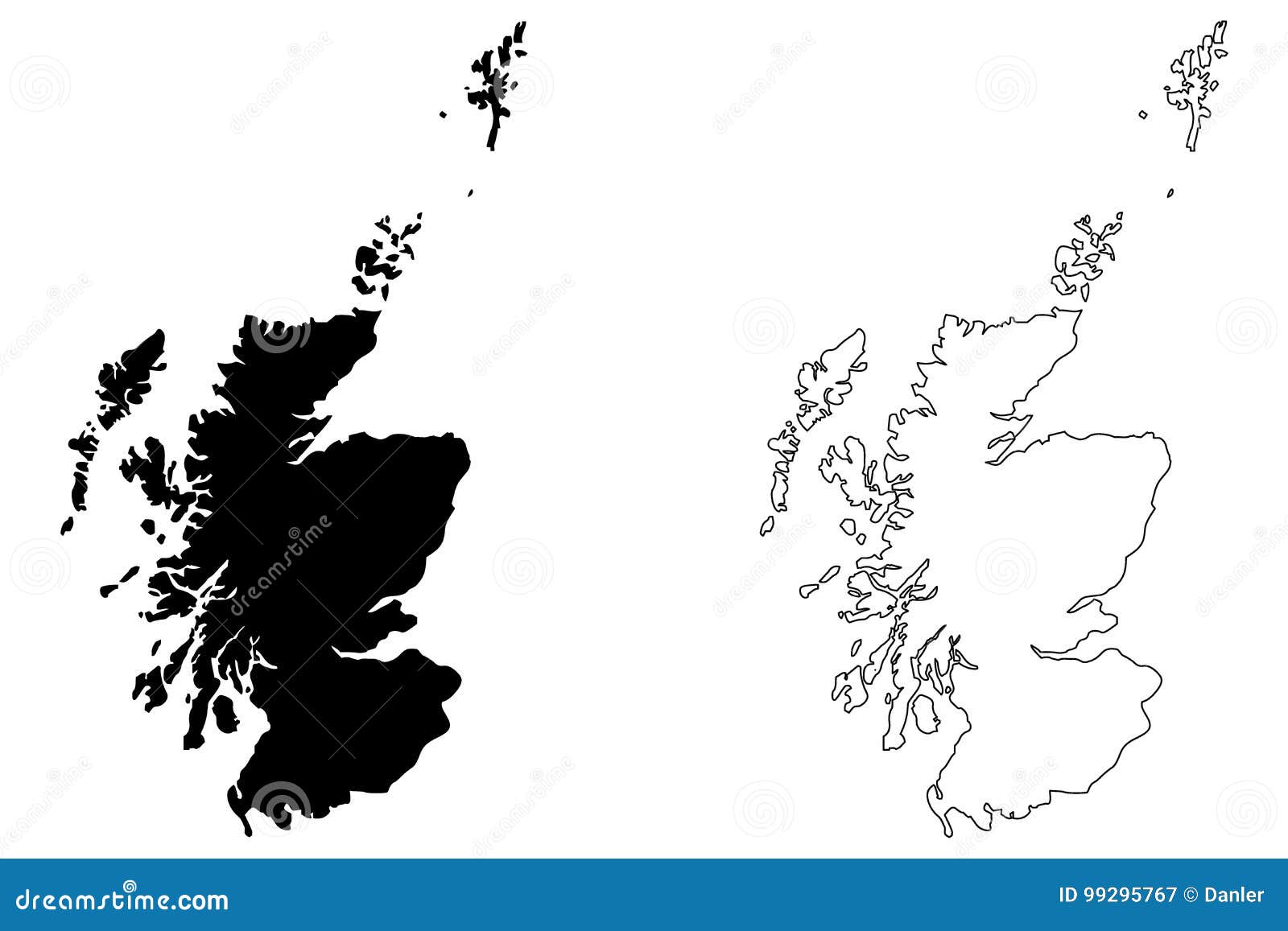Scotland Map Vector | CartoonDealer.com #99295767