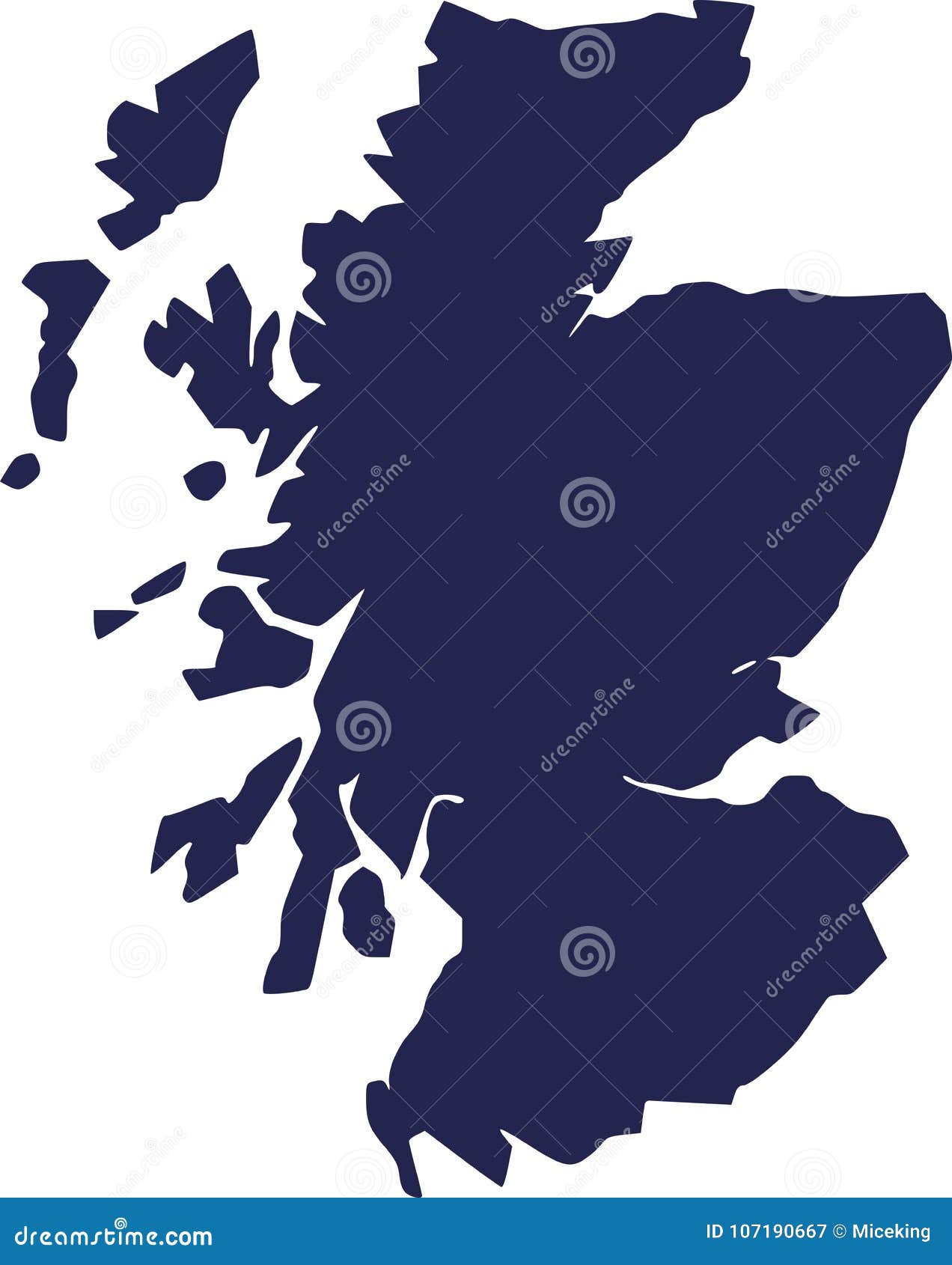 Scotland map vector stock vector. Illustration of country - 107190667