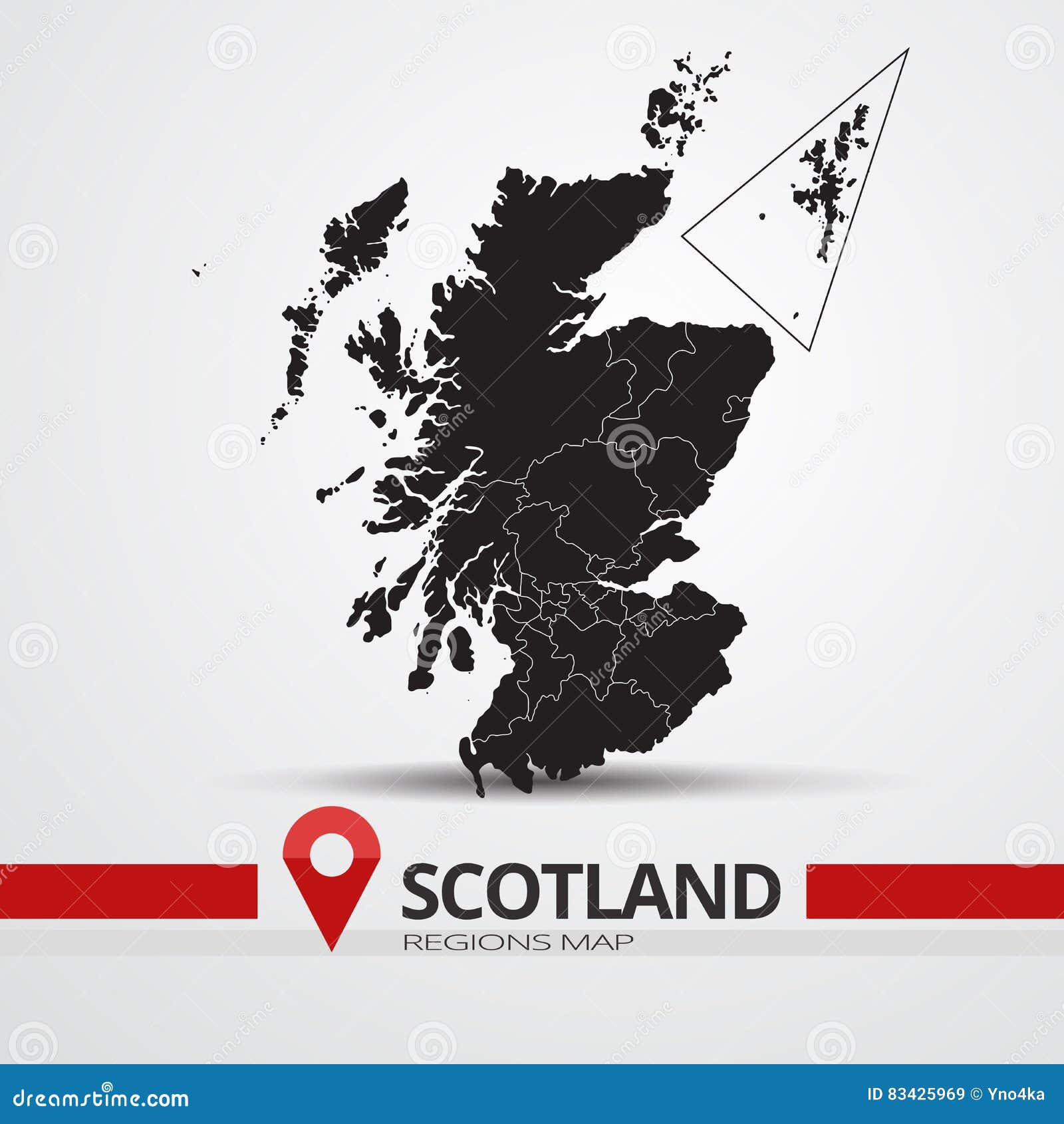 Scotland map stock vector. Illustration of scotland, cartography - 83425969
