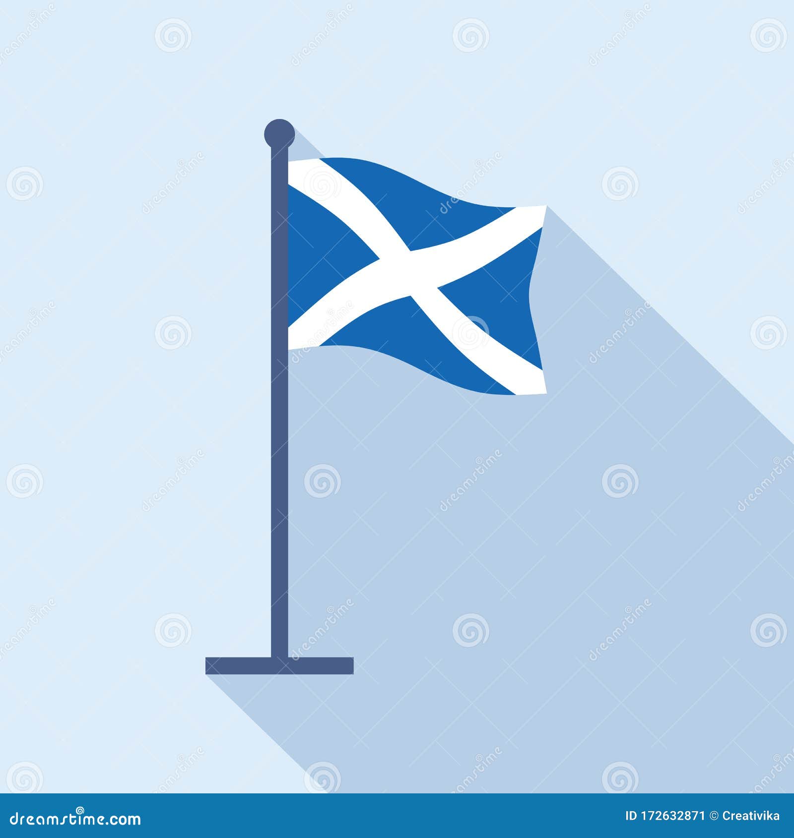 Scotland National Flag Vector Flat Icon Stock Vector - Illustration of ...
