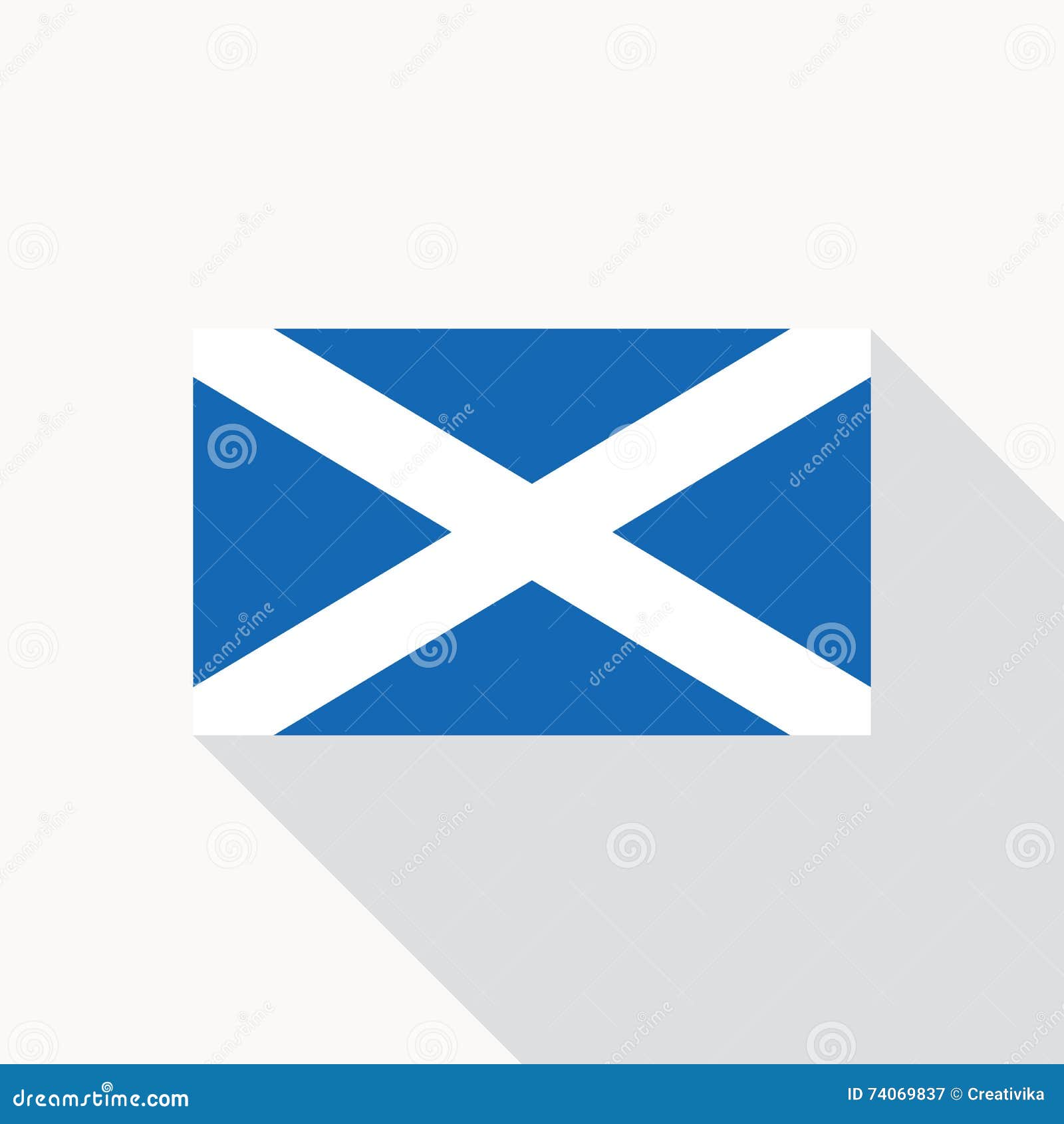 Scotland National Flag Vector Flat Icon Stock Vector - Illustration of ...