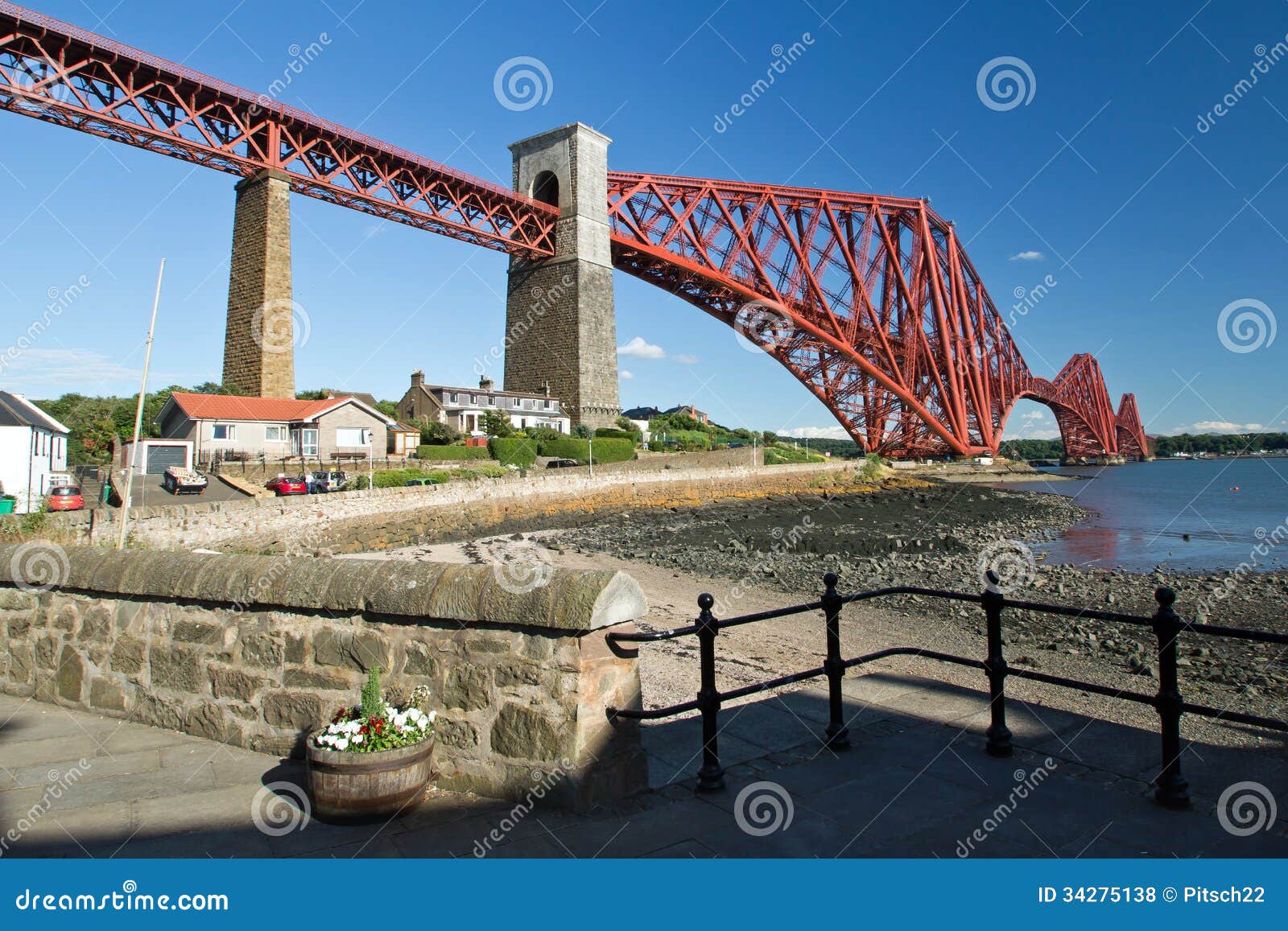 Scotland, North Queensferry, Forth Railway Bridge Stock Photo - Image ...