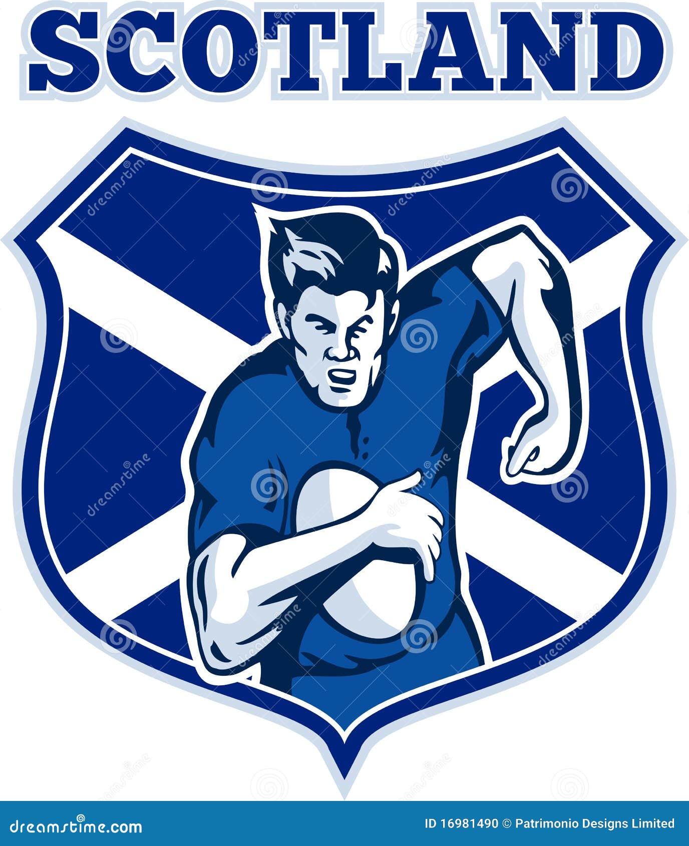 Rugby Ball Shield Scotland Stock Illustrations – 3 Rugby Ball Shield ...