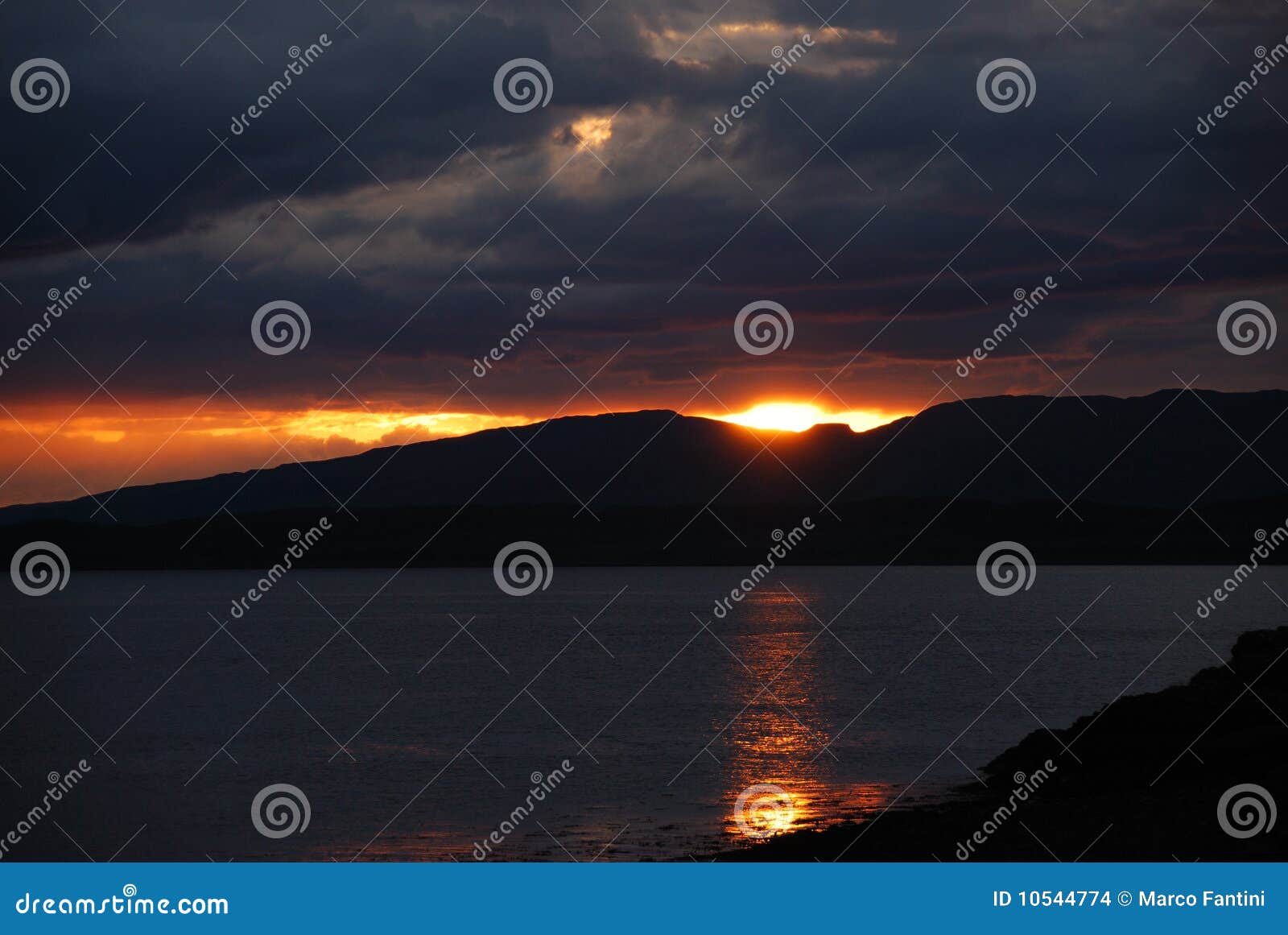 Scotland s sunset stock photo. Image of colours, scotland - 10544774