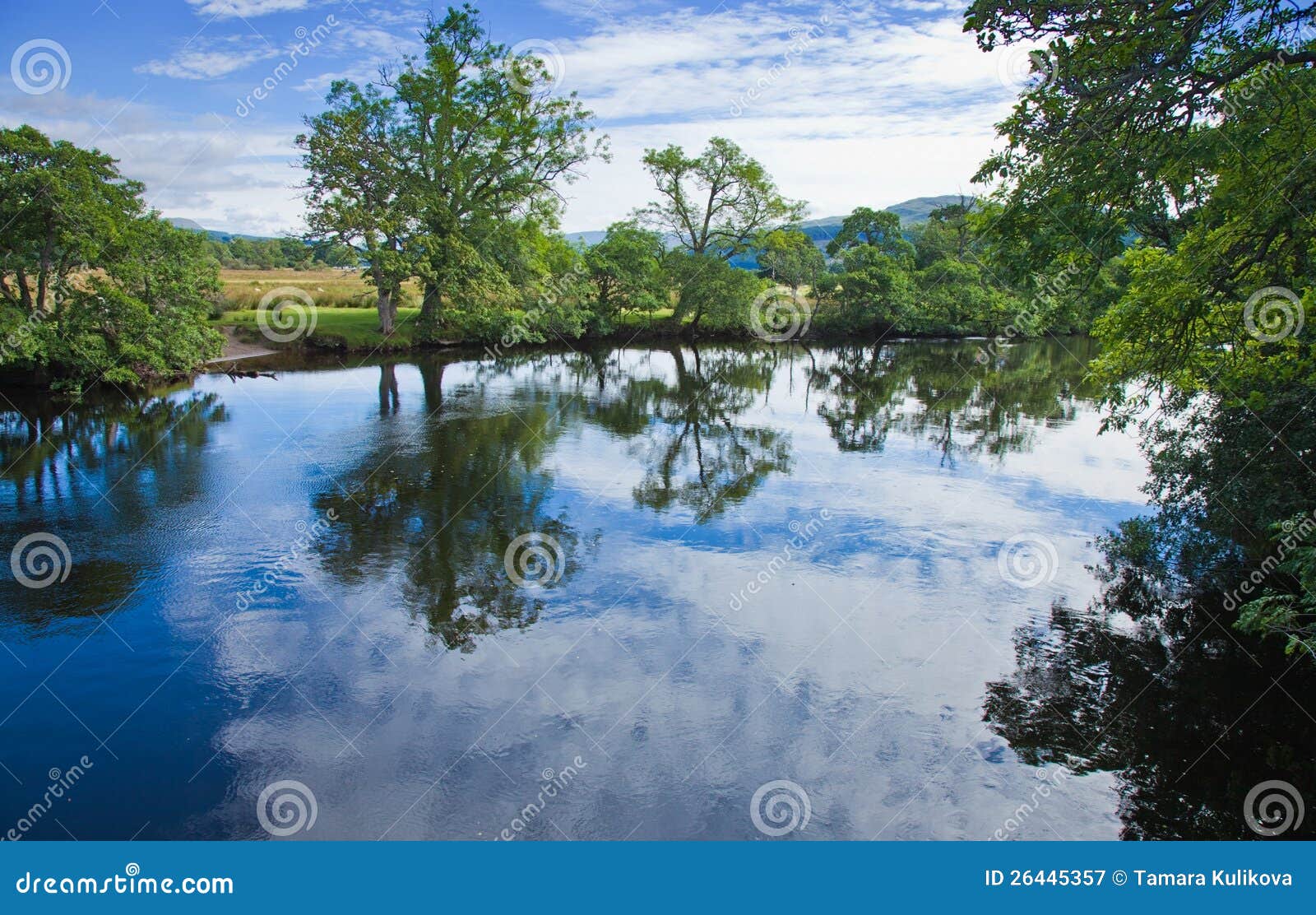 Scotland, summer landscape stock image. Image of river - 26445357