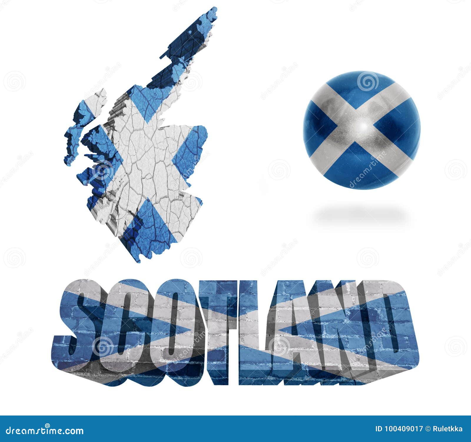 Scotland Symbols stock illustration. Illustration of ball - 100409017