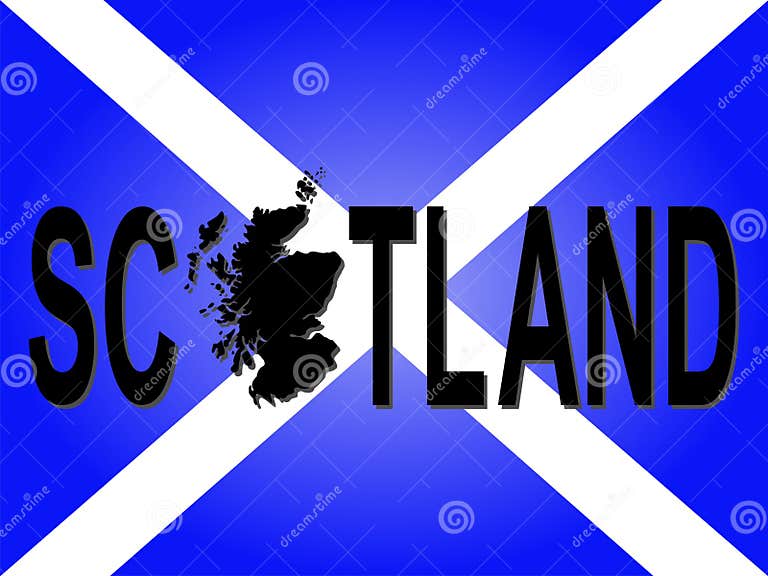 Scotland text with map stock vector. Illustration of geography - 3876008