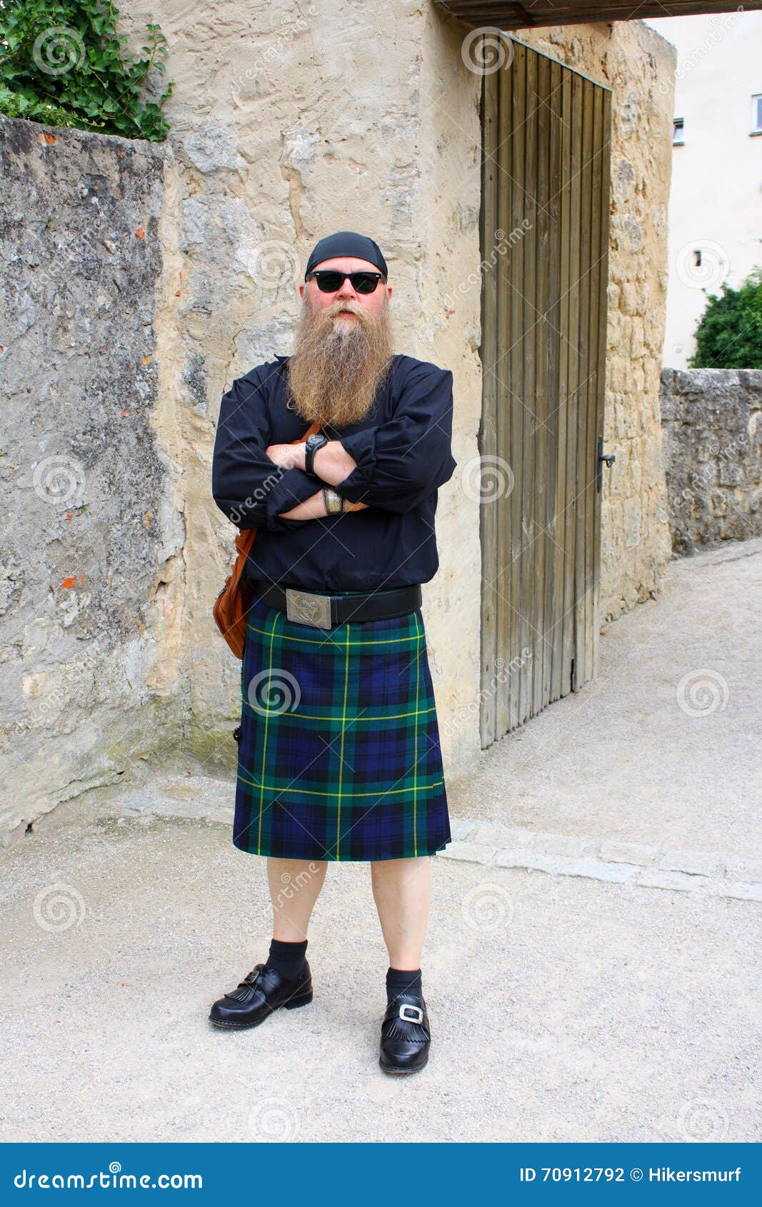 Scots man with beard stock photo. Image of sporran, male - 70912792
