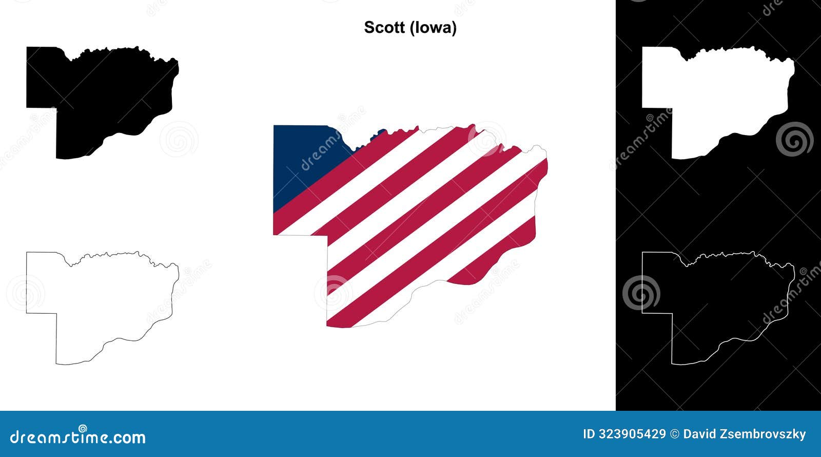 Scott Outline Map Vector Illustration | CartoonDealer.com #323977678