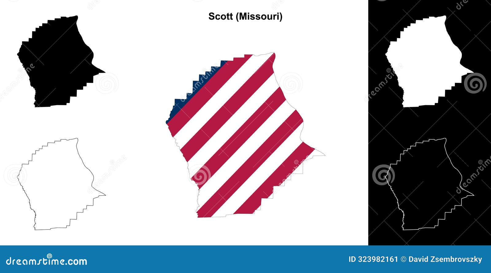 Map Of Scott In Missouri Vector Illustration | CartoonDealer.com #192677706