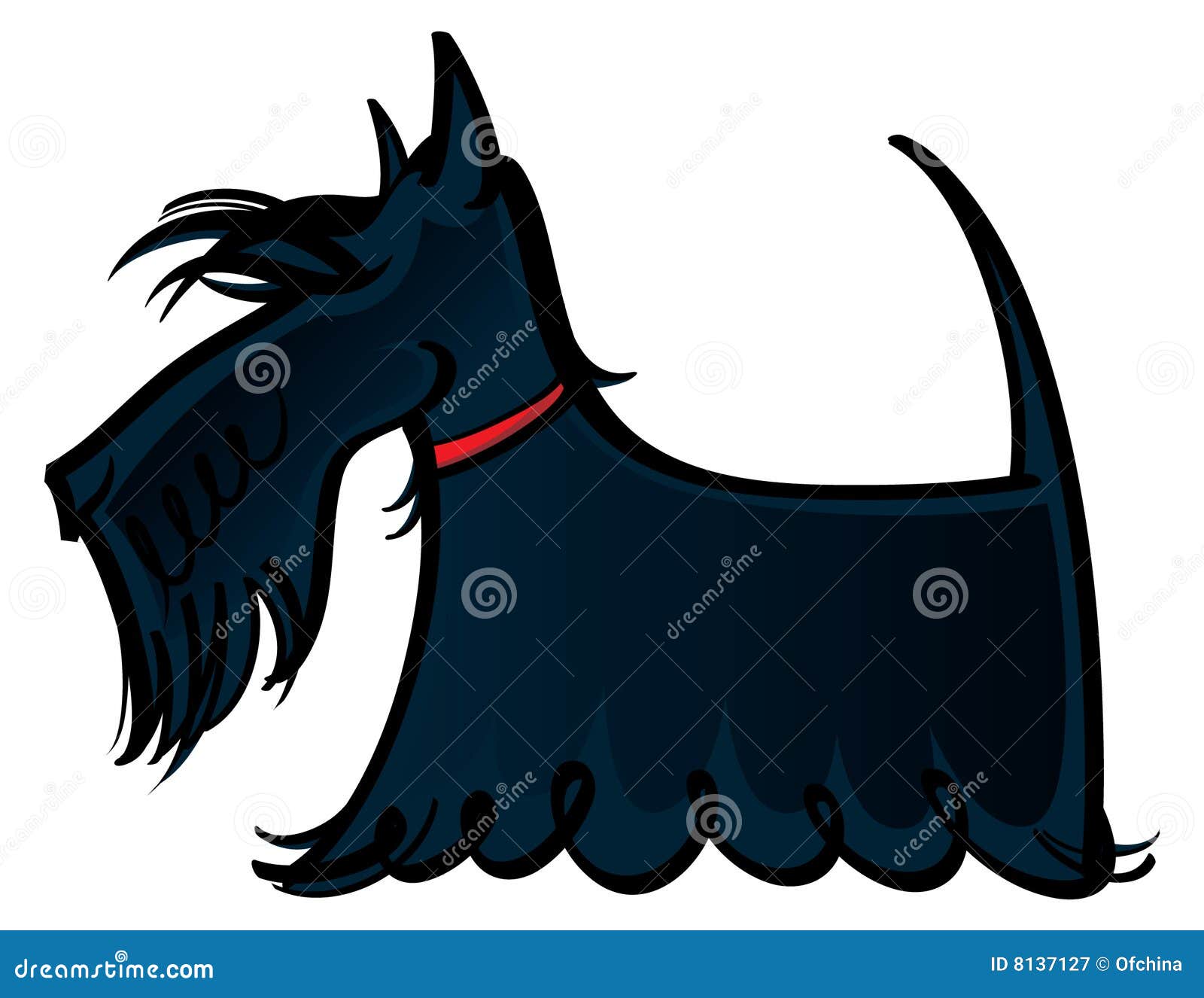 Scottie stock vector. Illustration of breed, long, hair - 8137127