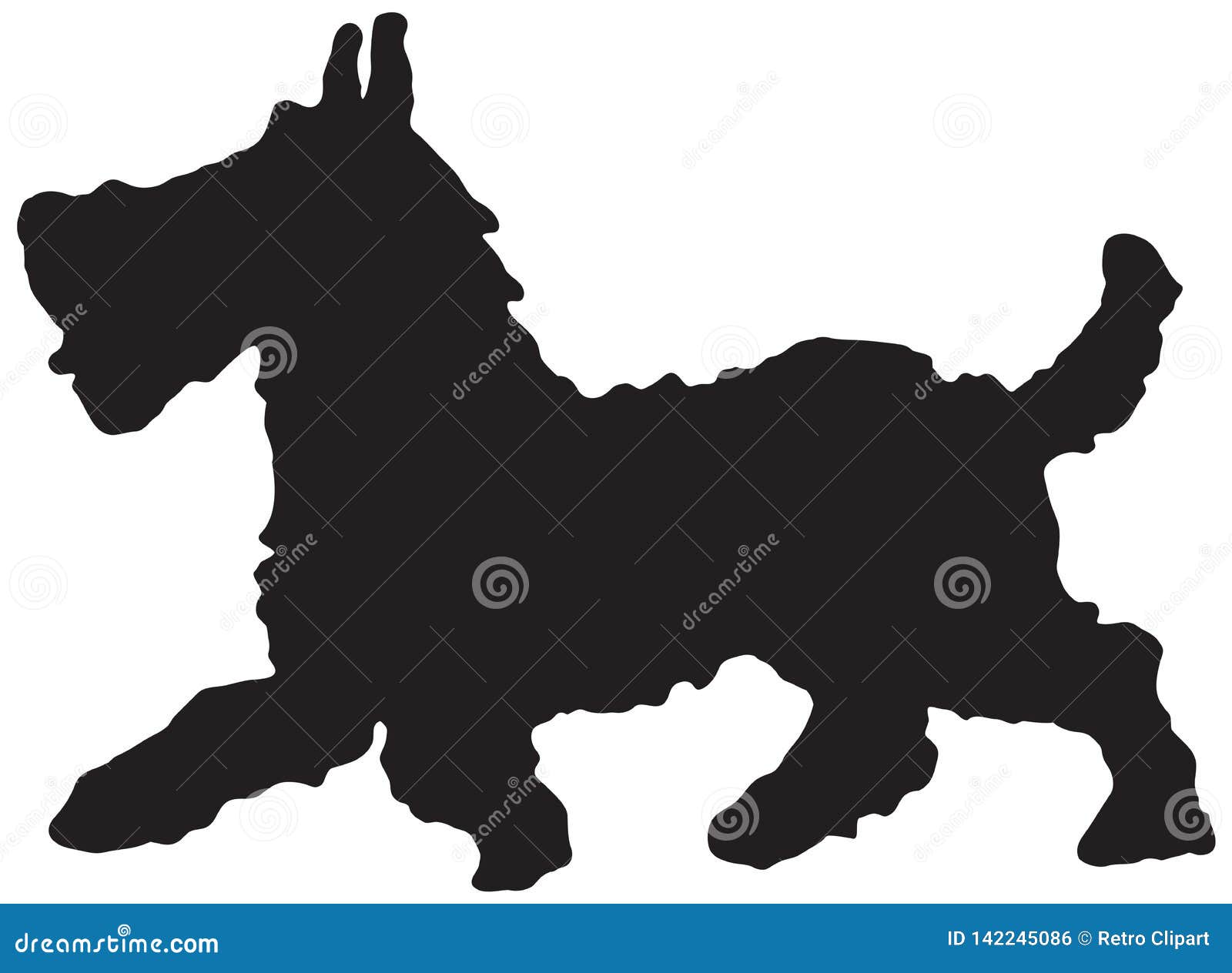 Scottie Dog Sitting Silhouette