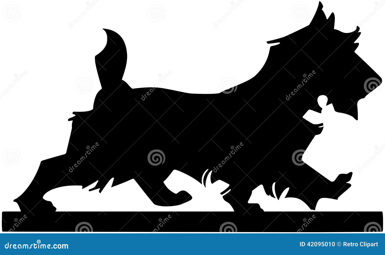 Scottie Dog Silhouette stock vector. Illustration of vintage - 42095010