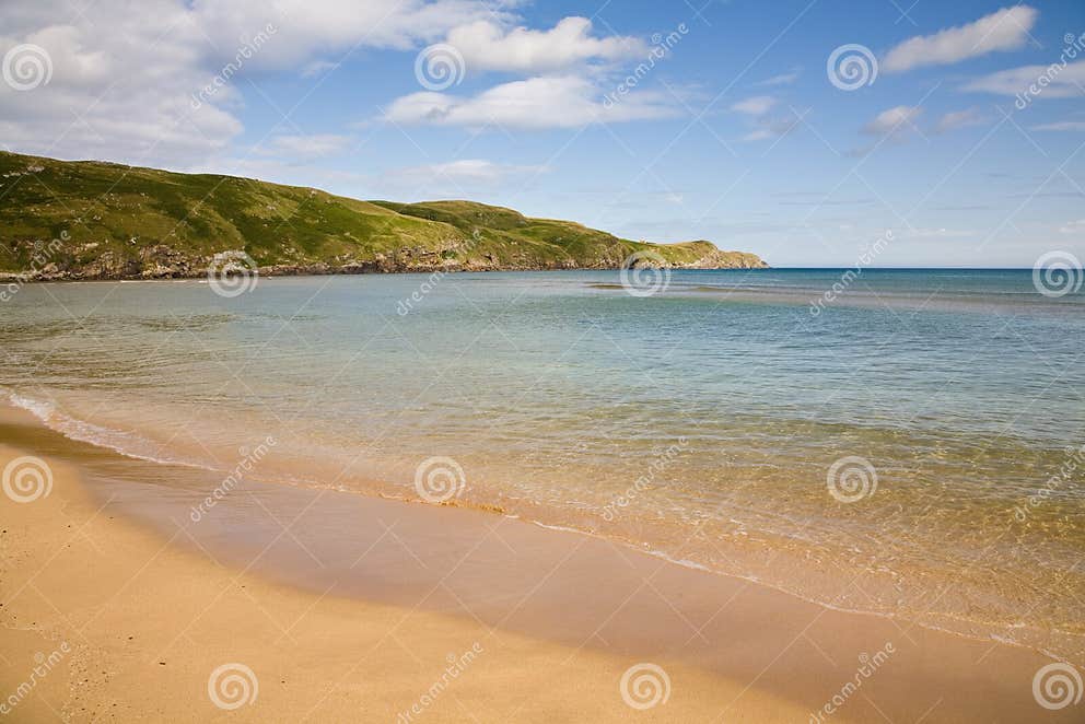 Strathy Point Beach, Scotland Stock Image - Image of strathy, sandy ...