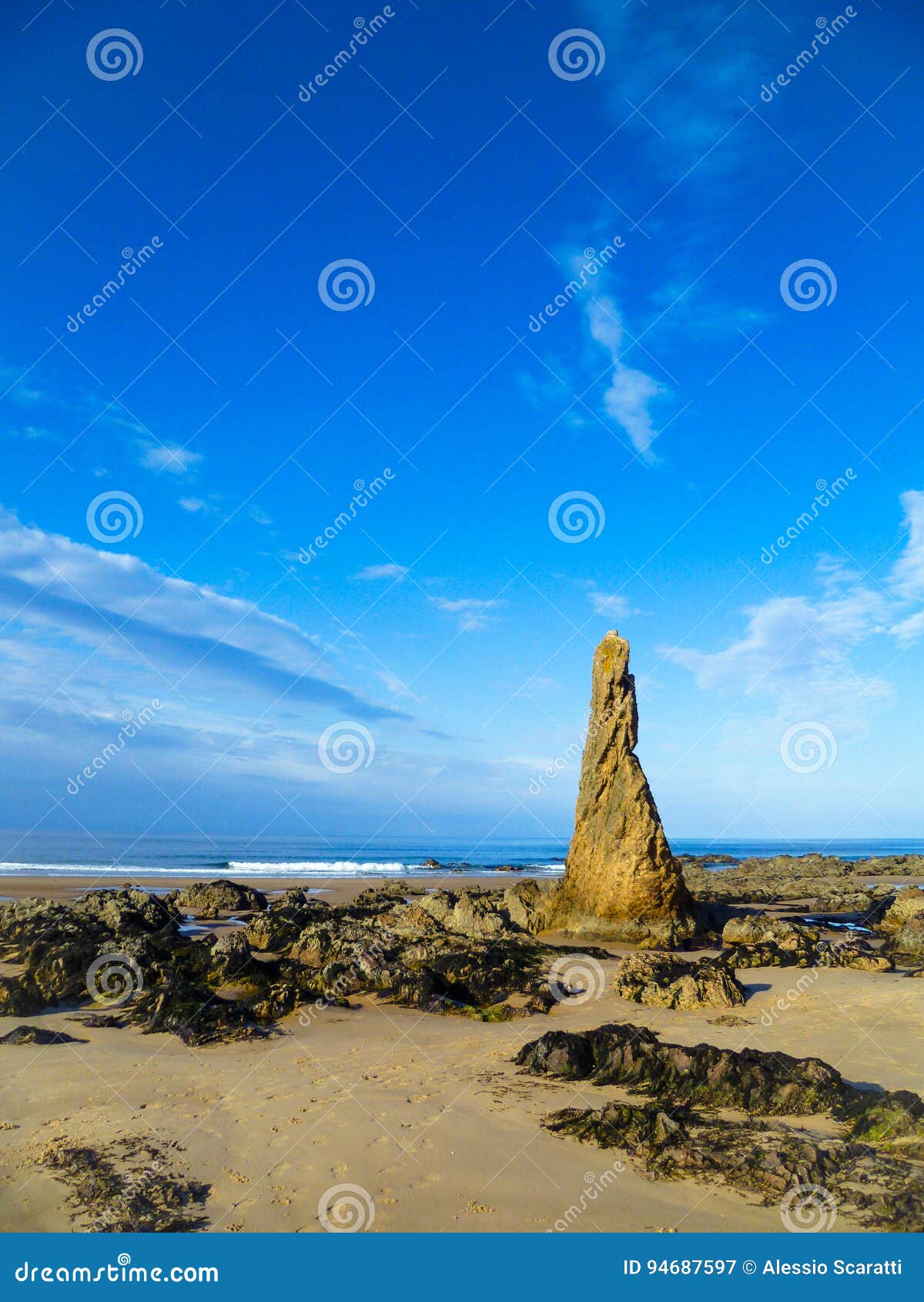Scottish Beach Overlooking the North Sea Stock Image - Image of shore ...