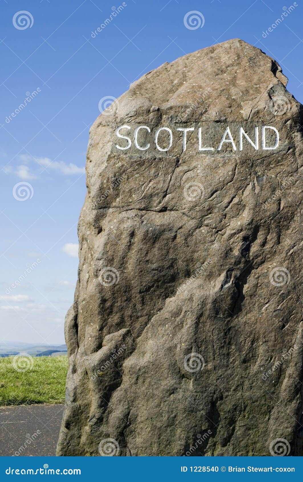 Scottish Border Marker stock photo. Image of history, boundary - 1228540