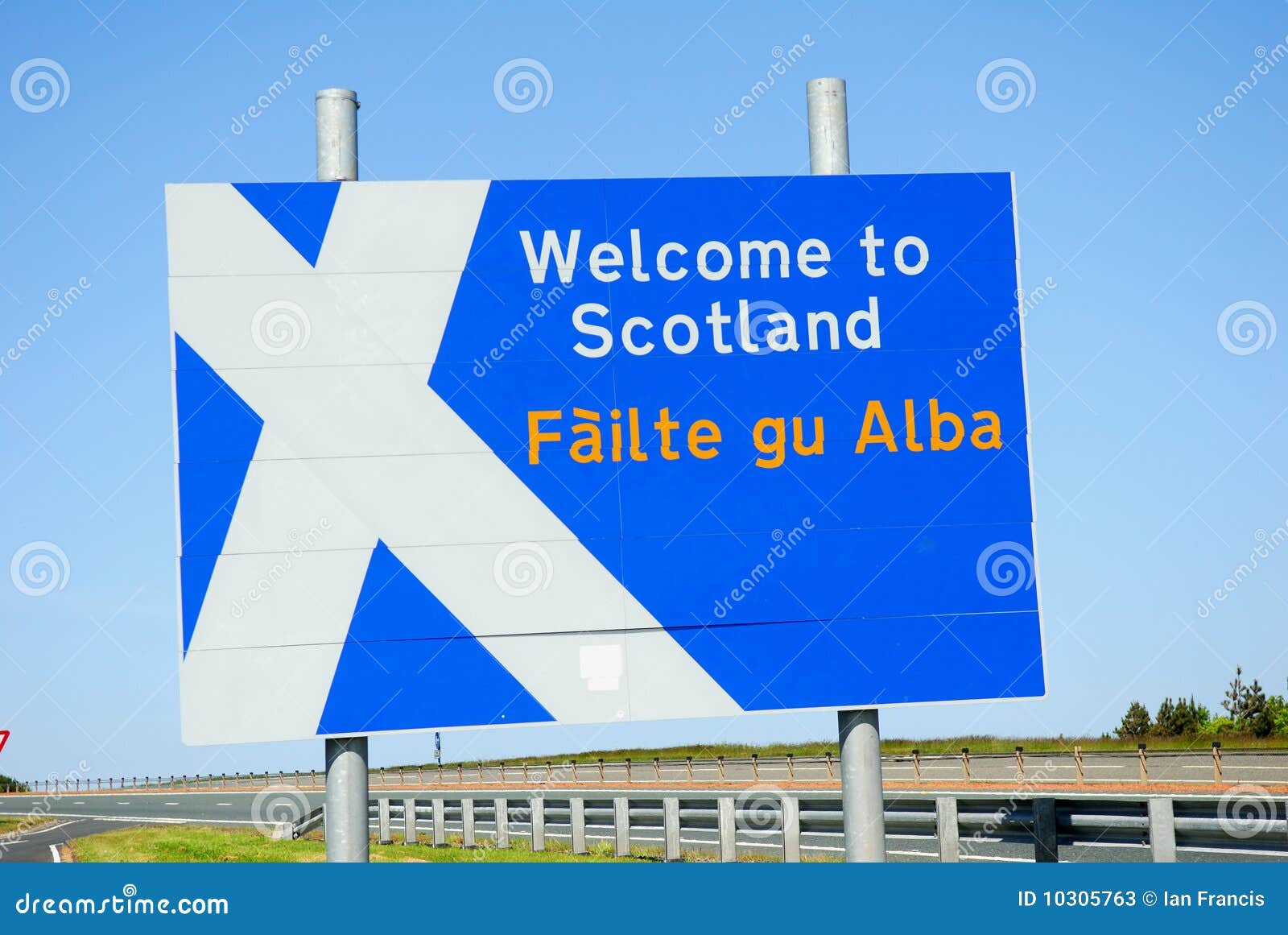 Scottish Border Sign. stock image. Image of alba, britain - 10305763