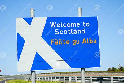 Scottish Border Sign. stock image. Image of alba, britain - 10305763