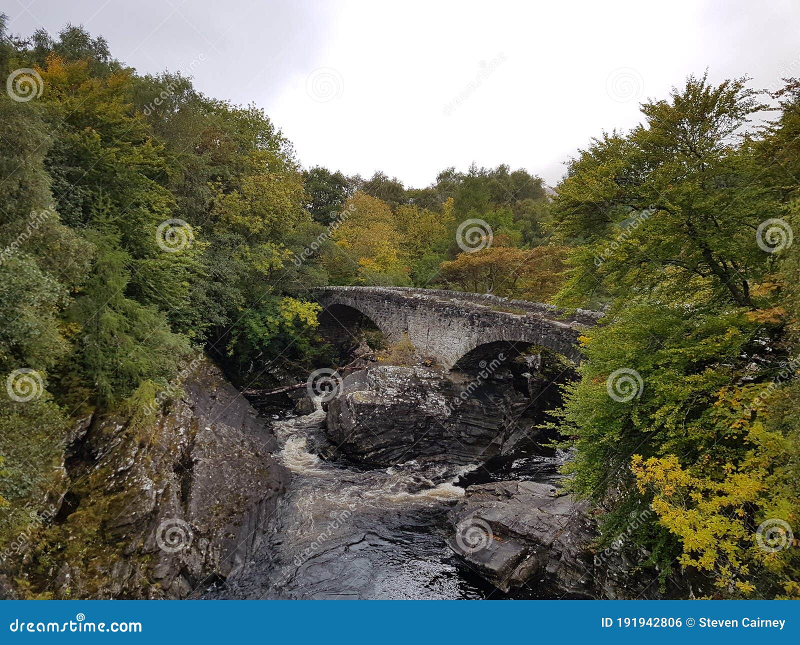 Scottish Bridge over River stock photo. Image of quaint - 191942806