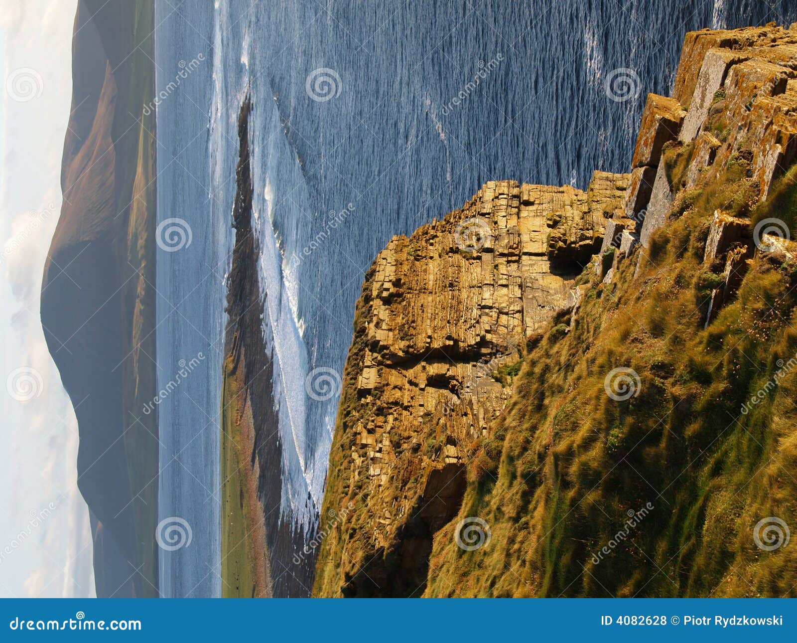 Scottish cliff shores stock photo. Image of water, landscape - 4082628