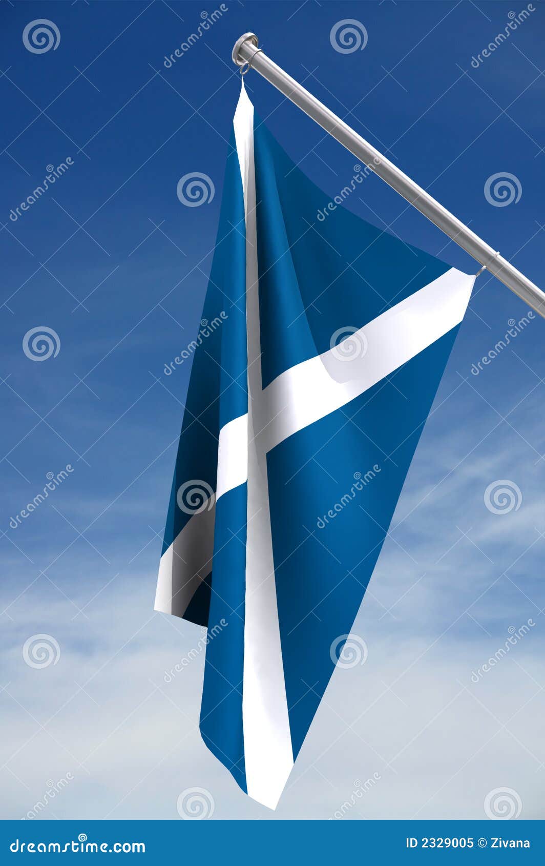 Scottish Flag stock illustration. Illustration of white - 2329005