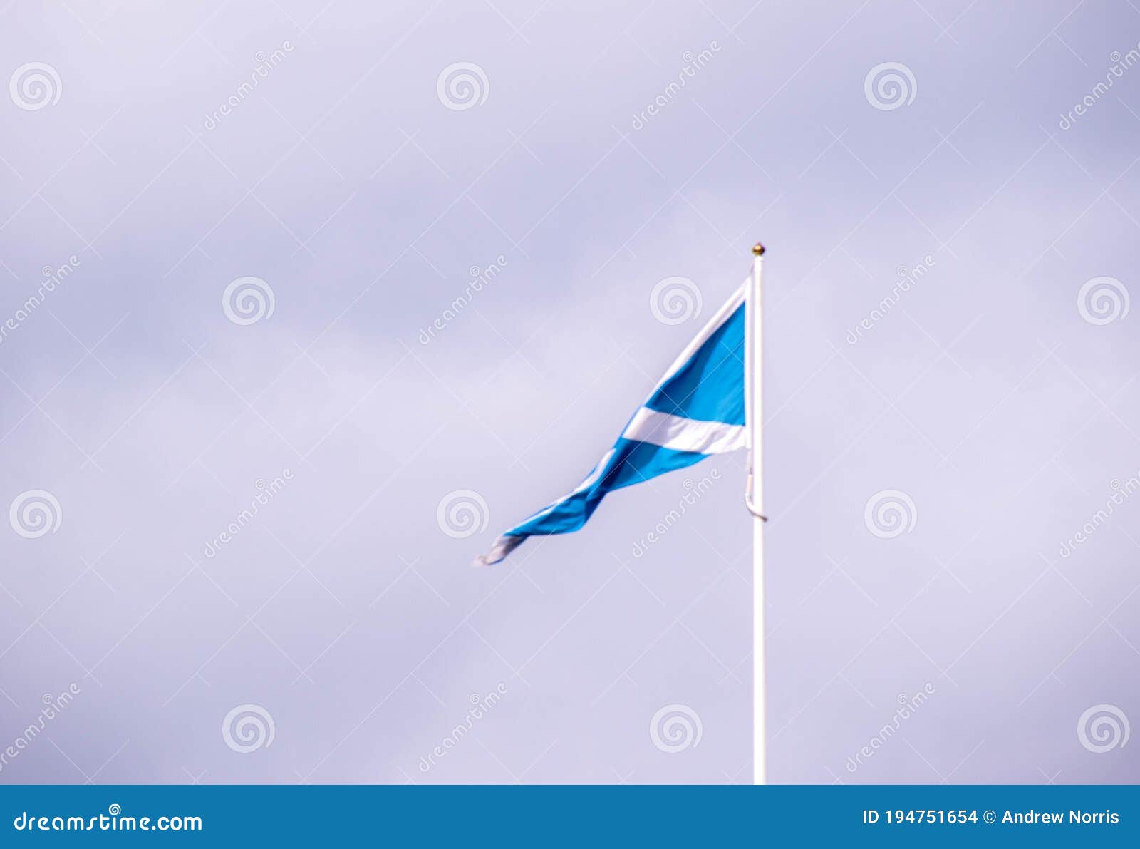 Scottish Flag Flying stock photo. Image of design, united - 194751654