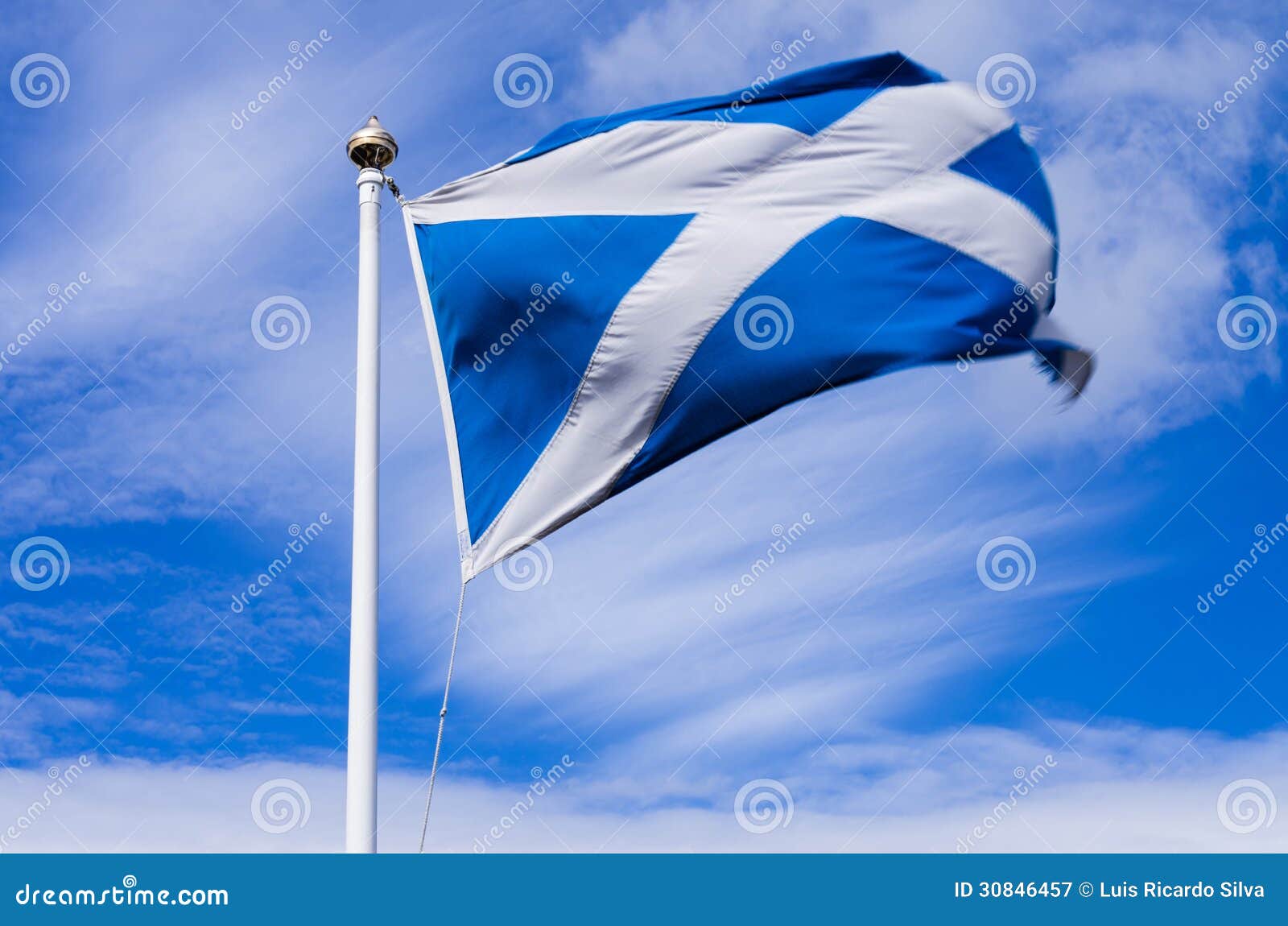 Scottish Flag Over The Highlands Mountains Stock Photo | CartoonDealer ...