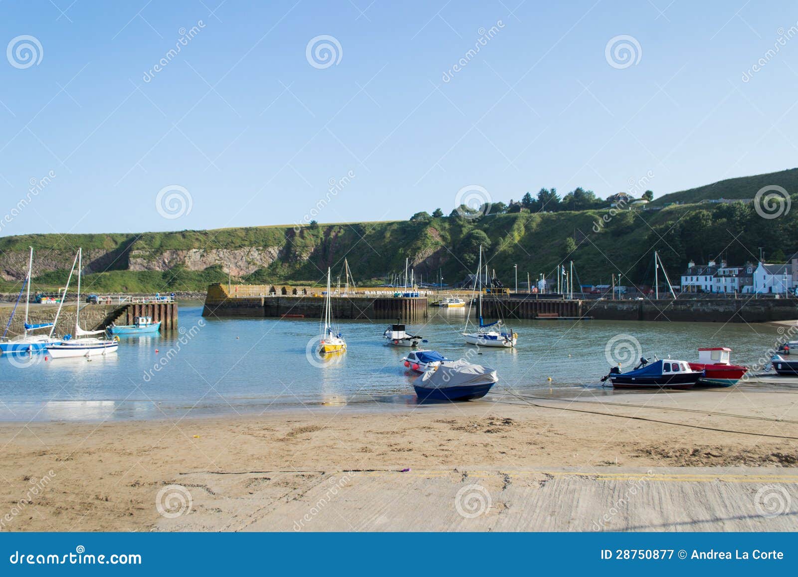Scottish harbour stock image. Image of angus, england - 28750877
