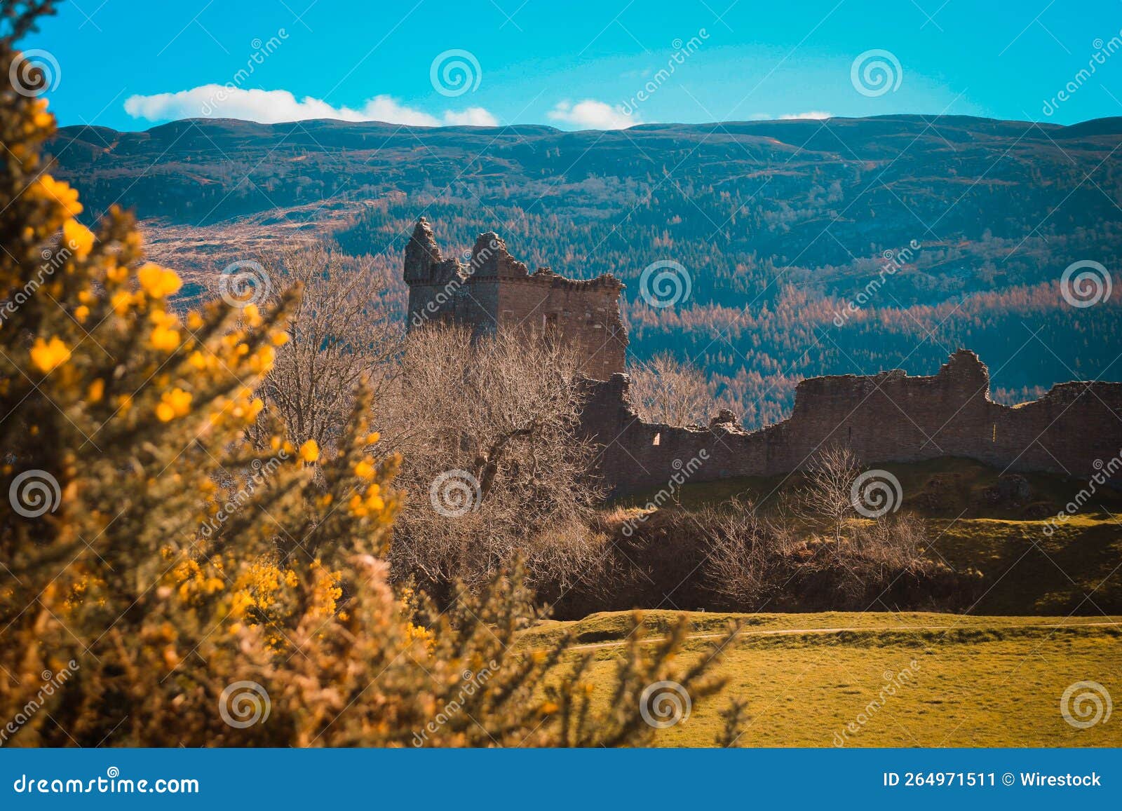 Scottish Highland Castle on a Sunny Day Stock Image - Image of historic ...
