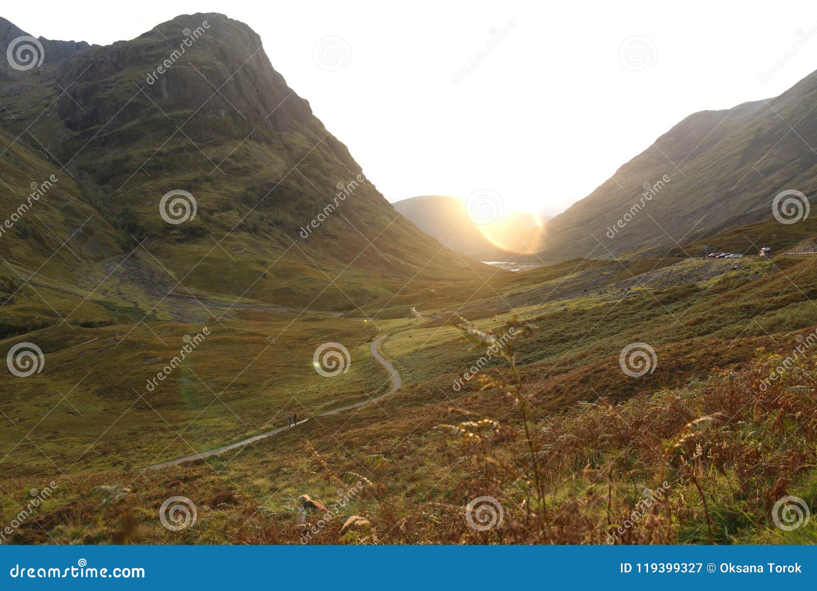 Scottish Highlands, Sunset in Glencoe Mountains Stock Image - Image of ...