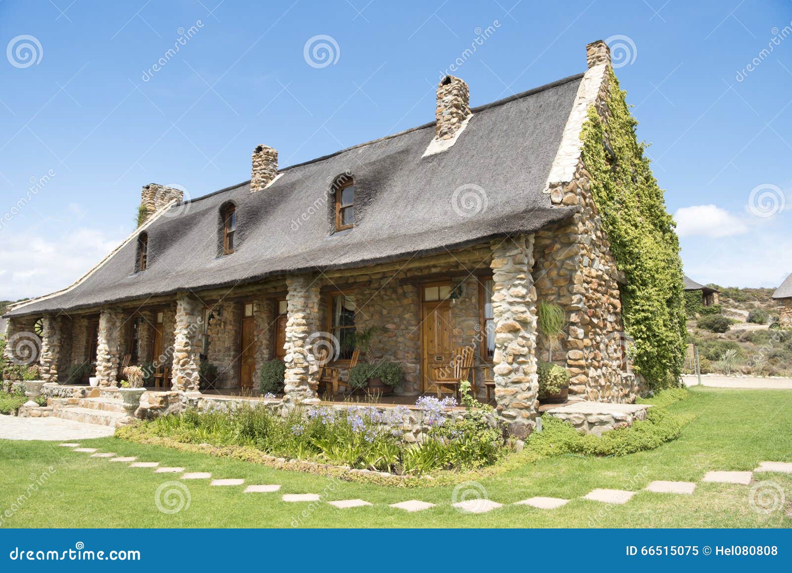 Scottish House with Front Porch Stock Image - Image of historic, front ...