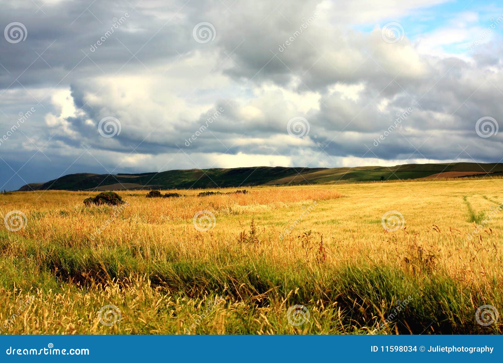 Scottish Landscape with Dramatic Sky Stock Photo - Image of seasonal ...