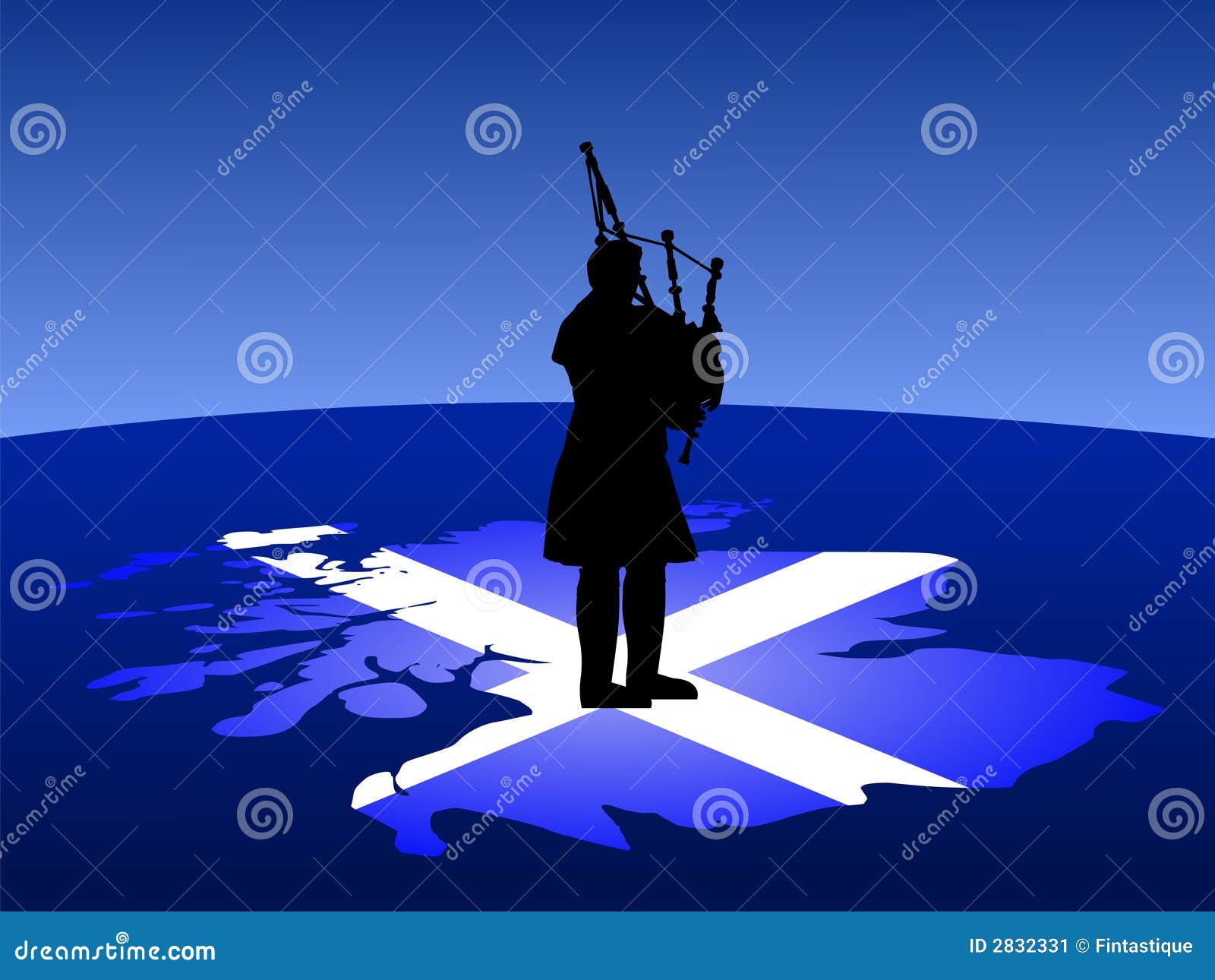 Scottish Man Playing Bagpipes Stock Vector - Illustration of ...