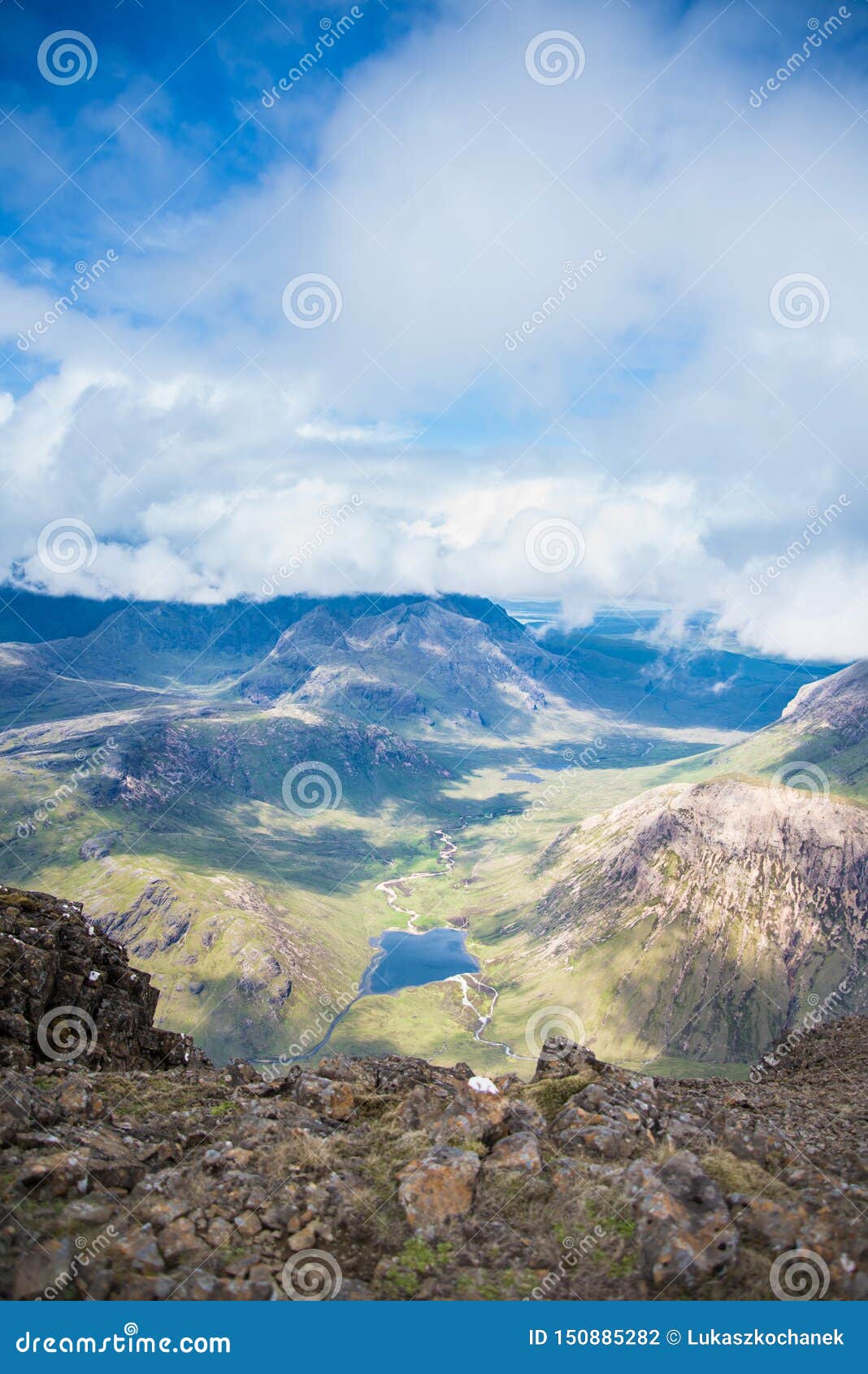 Scottish Mountains Landscape - View from the Top of Blaven - Isle of ...
