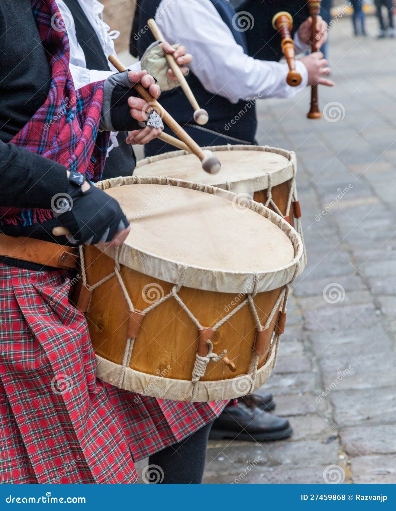 Scottish Musical Band- Detail Editorial Stock Photo - Image of ...