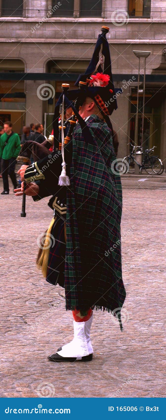 Scottish Piper in Amsterdam Stock Photo - Image of custom, pipe: 165006