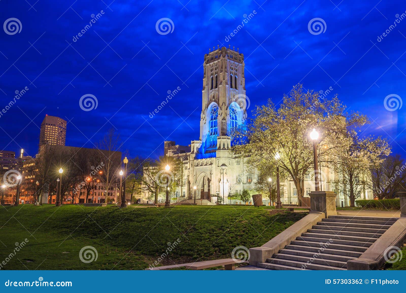 Scottish Rite Cathedral in Downtown Indianapolis Stock Photo - Image of ...