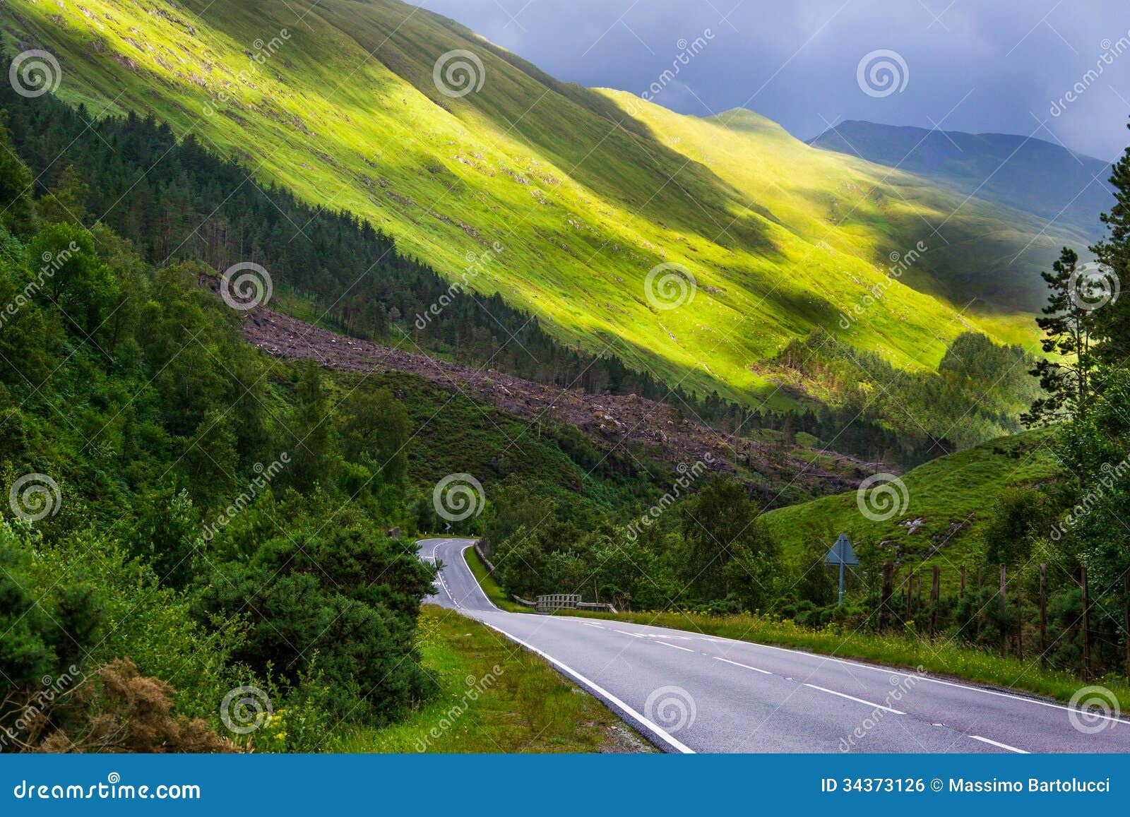 Scottish road stock photo. Image of road, great, heather - 34373126