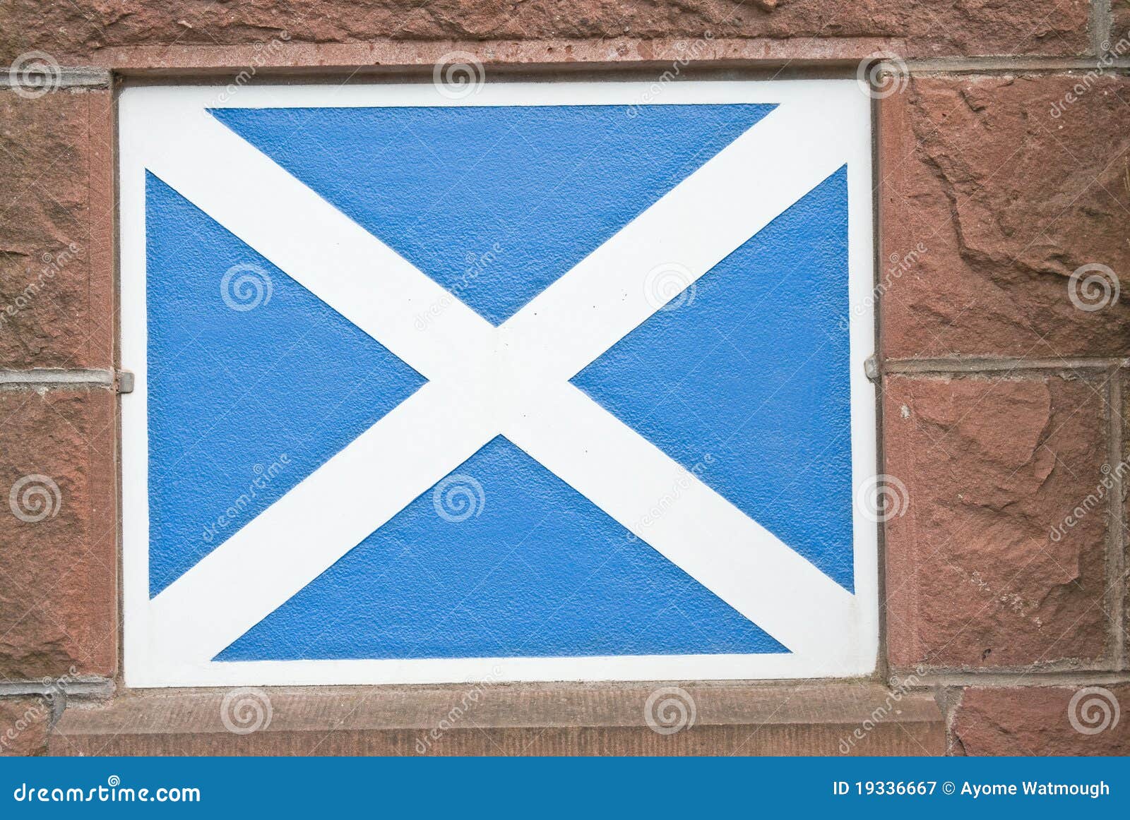 Scottish Saltire Flag Painted on Wall. Stock Image - Image of jack ...