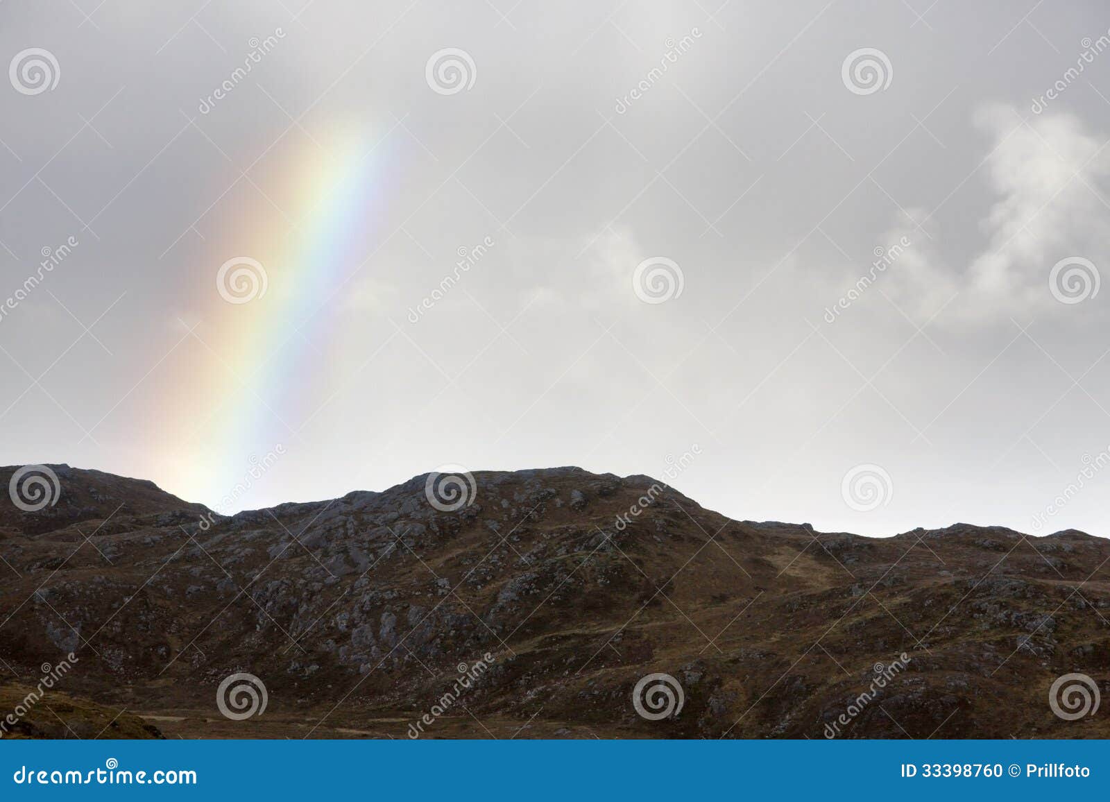 Scottish Scenery with Rainbow and Clouds Stock Photo - Image of ...