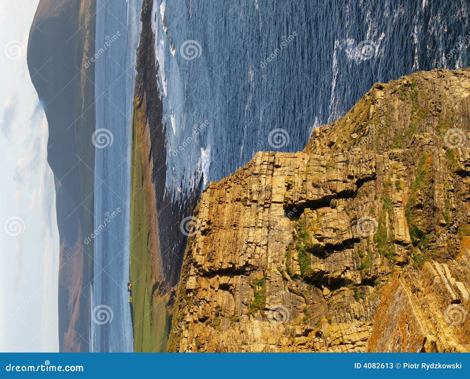 Scottish seaside cliffs stock image. Image of inspiring - 4082613