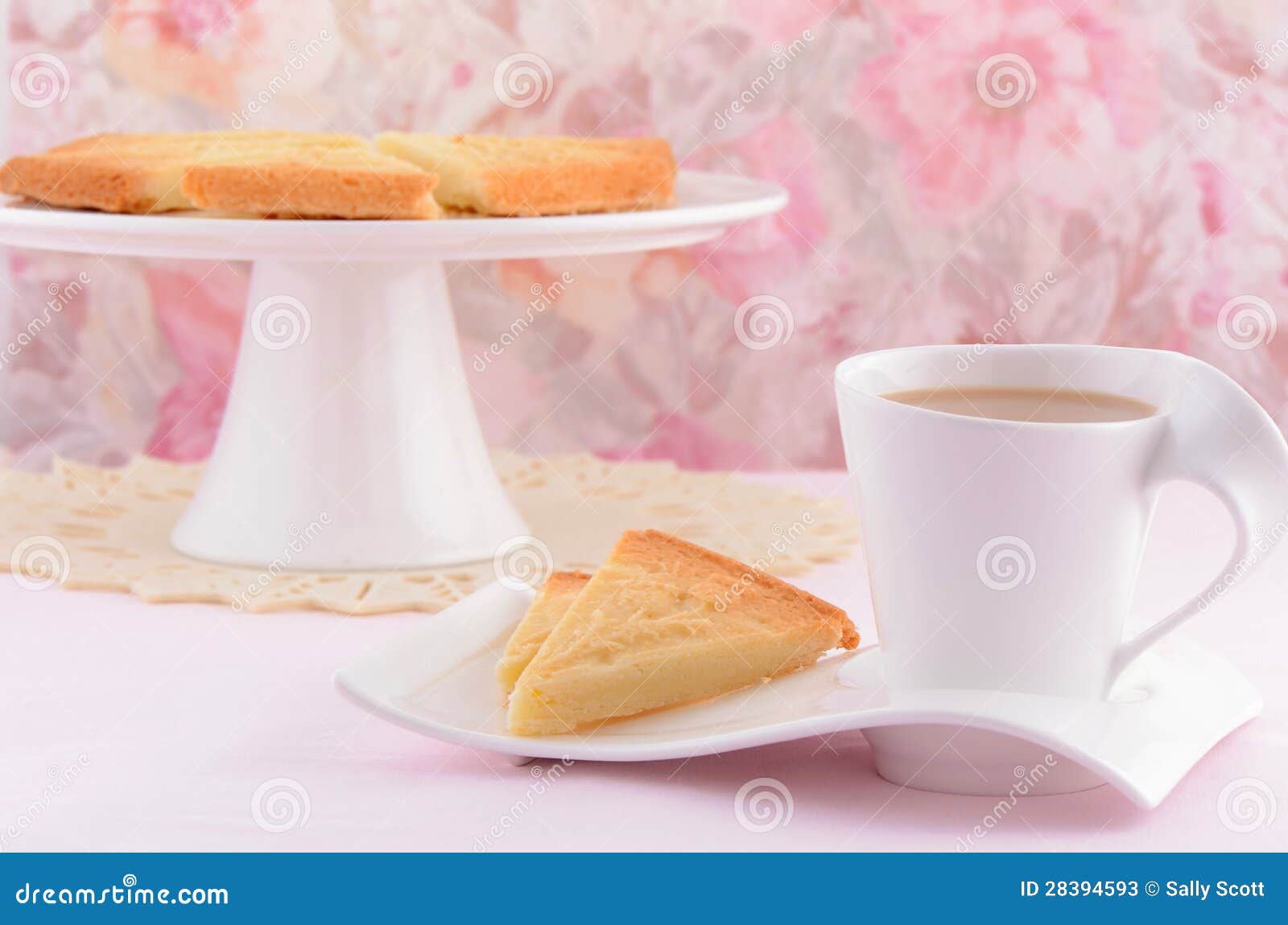 Scottish Shortbread with Tea Stock Image - Image of homemade, baked ...