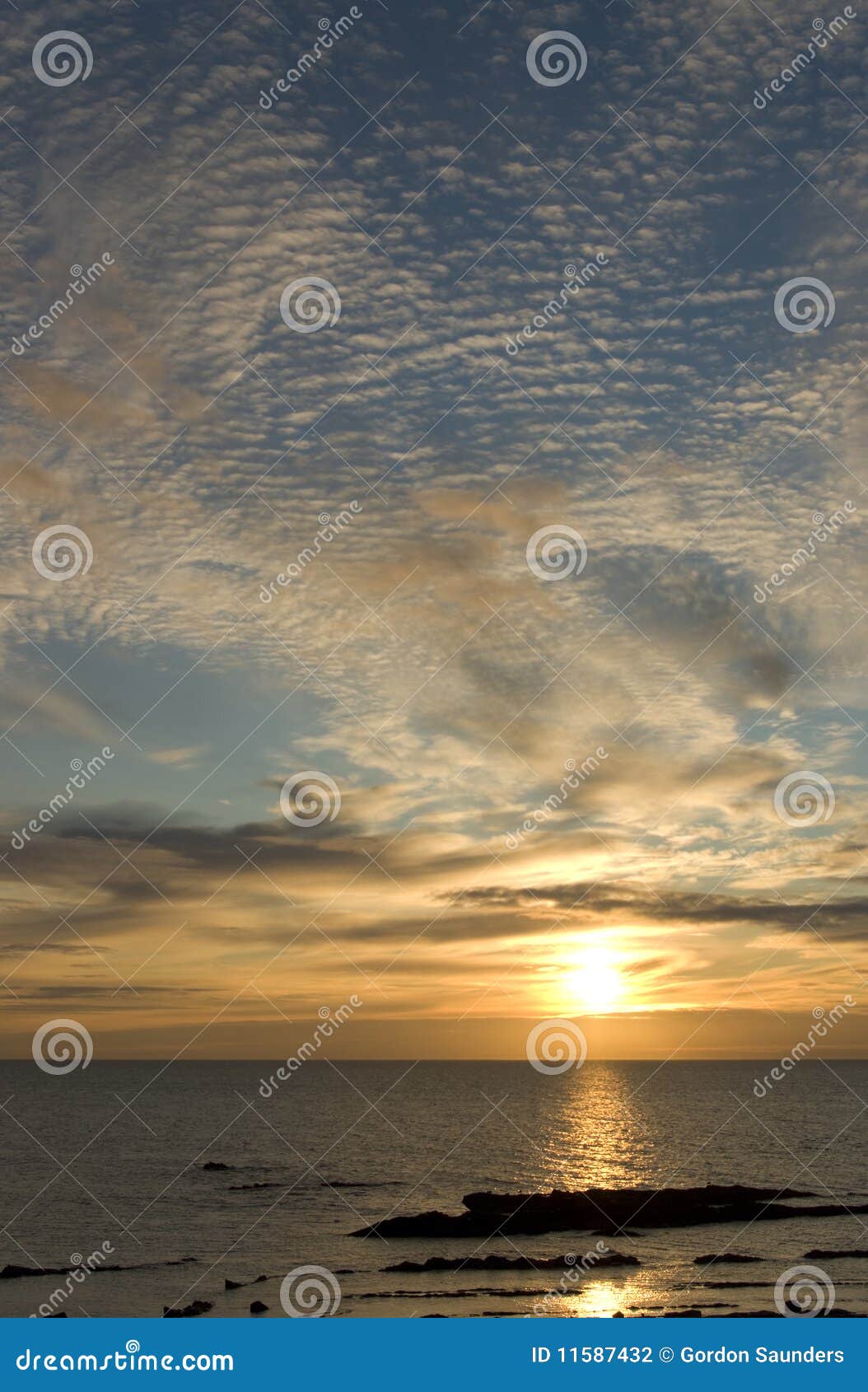 Scottish sunrise at sea stock photo. Image of cloud, rocks - 11587432