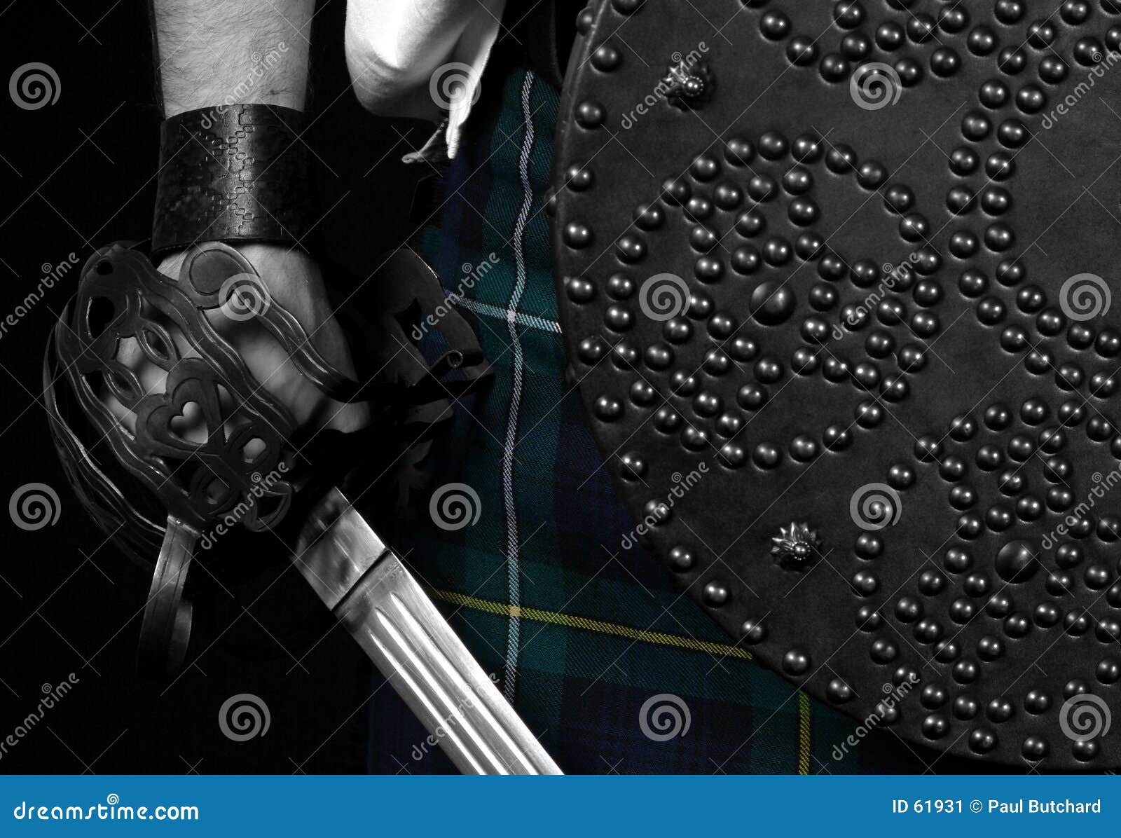 Scottish Sword & Targe stock image. Image of blade, studs - 61931