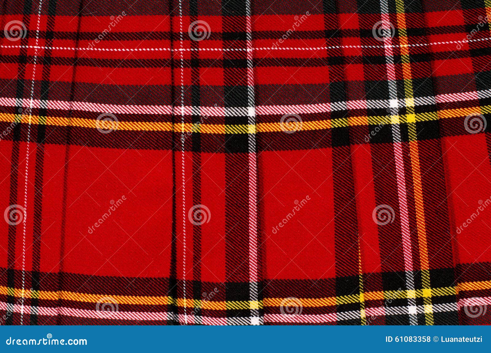 Scottish Tartan Pattern. Red Plaid Print As Background. Stock Photo ...