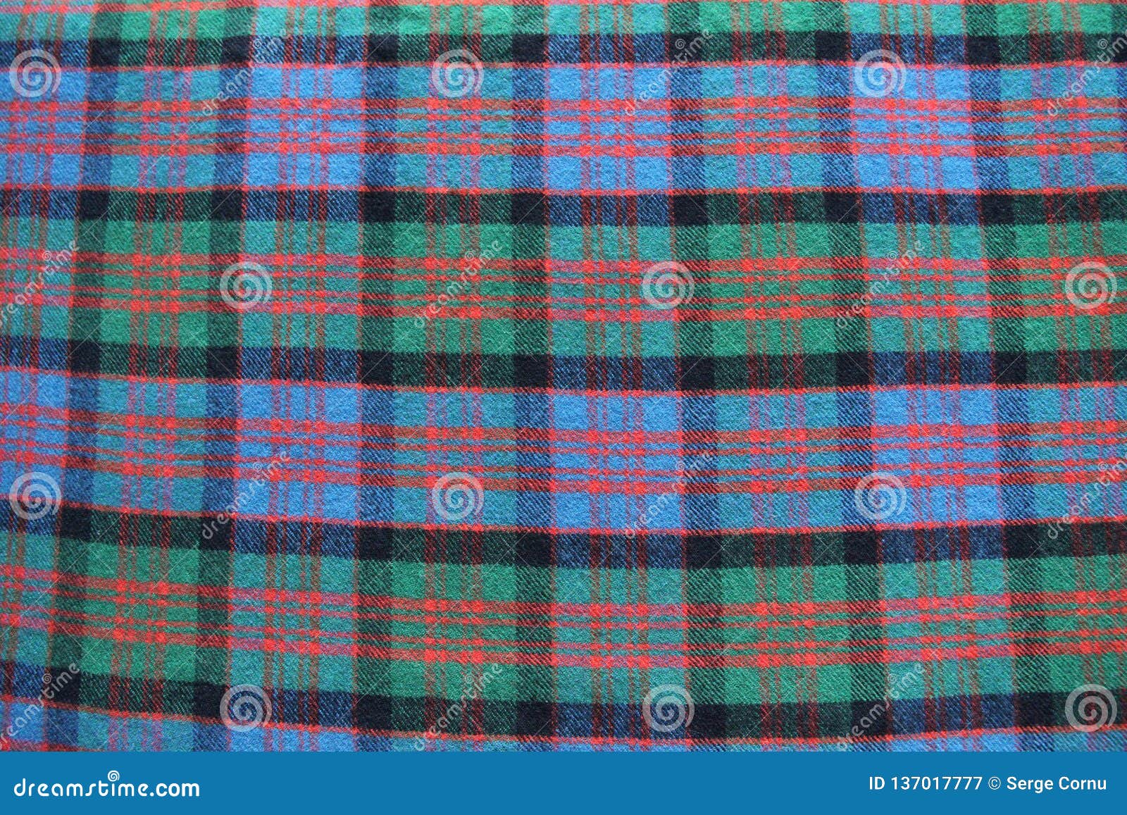 Scottish Tartan Plaid from Above Stock Image - Image of kilt, pattern ...