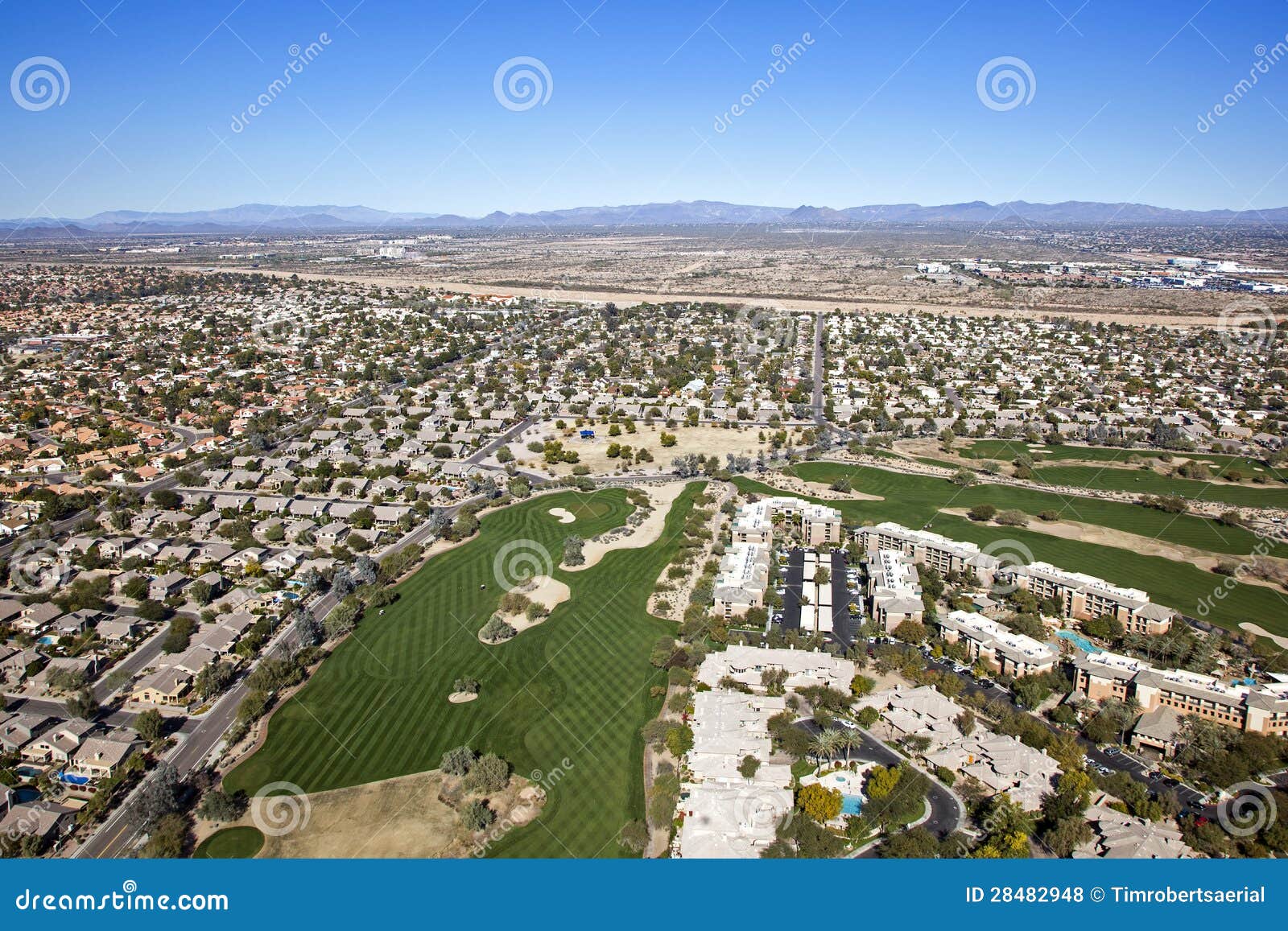 Scottsdale Golf & Condos Stock Photo - Image of blue, fairway: 28482948